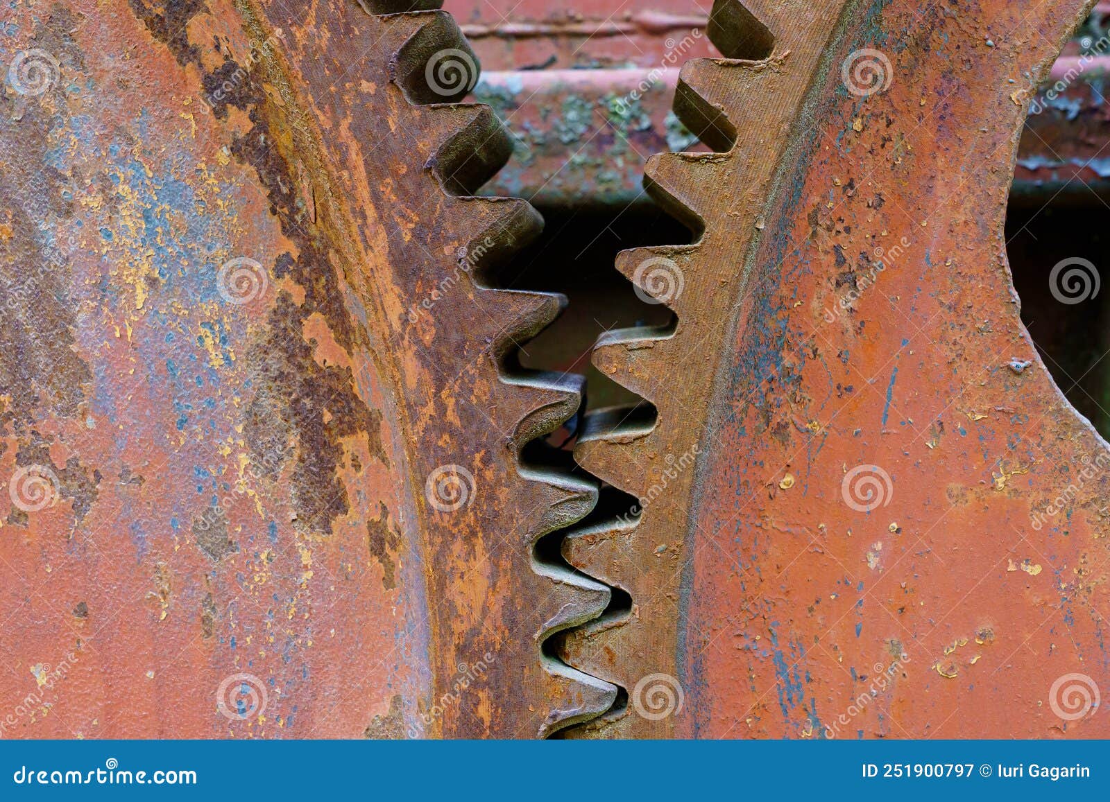 Gear Teeth Close Up. Background with Copy Space Stock Image - Image of ...