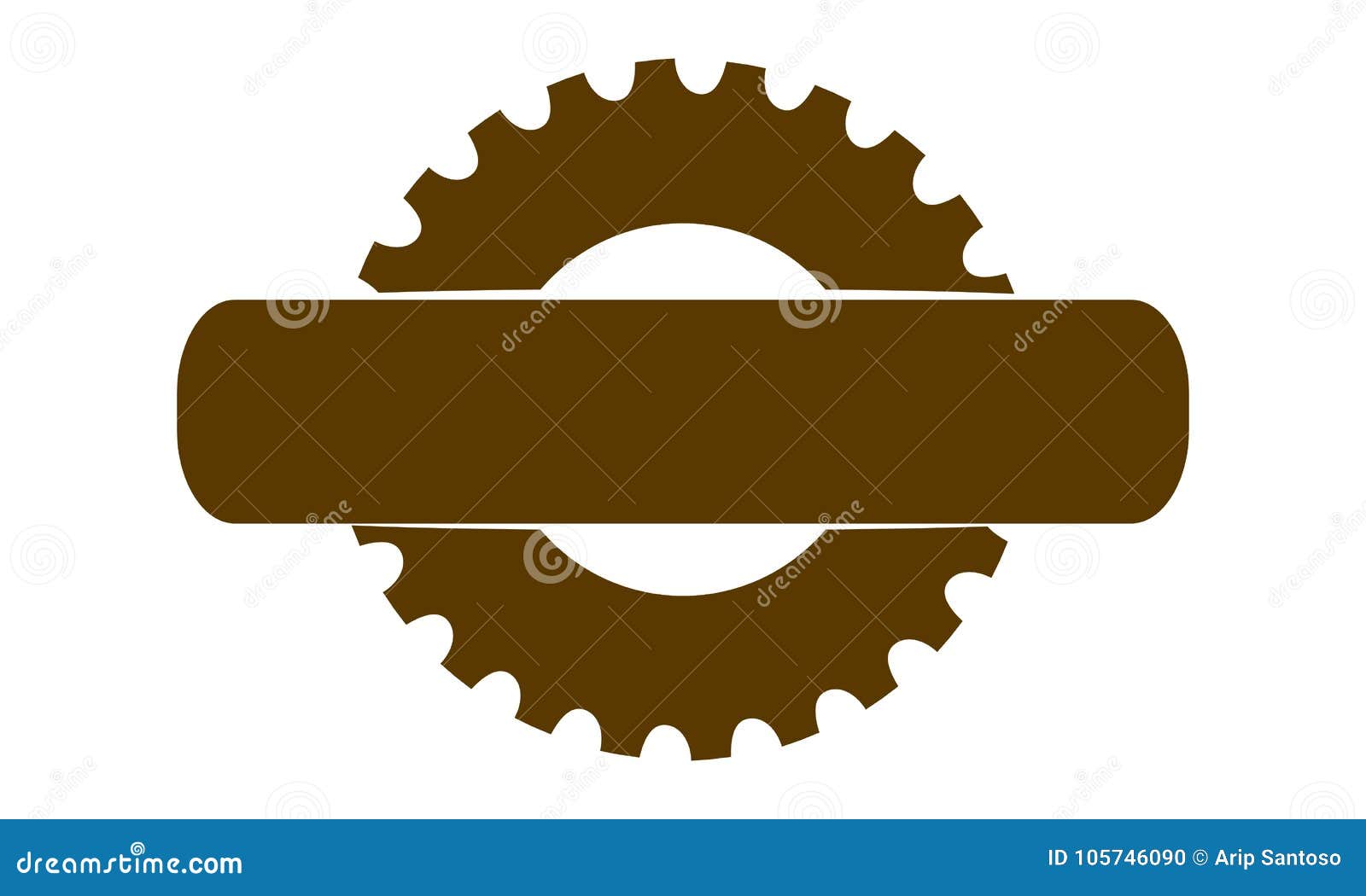 Gear Template icon stock vector. Illustration of industrial - 105746090
