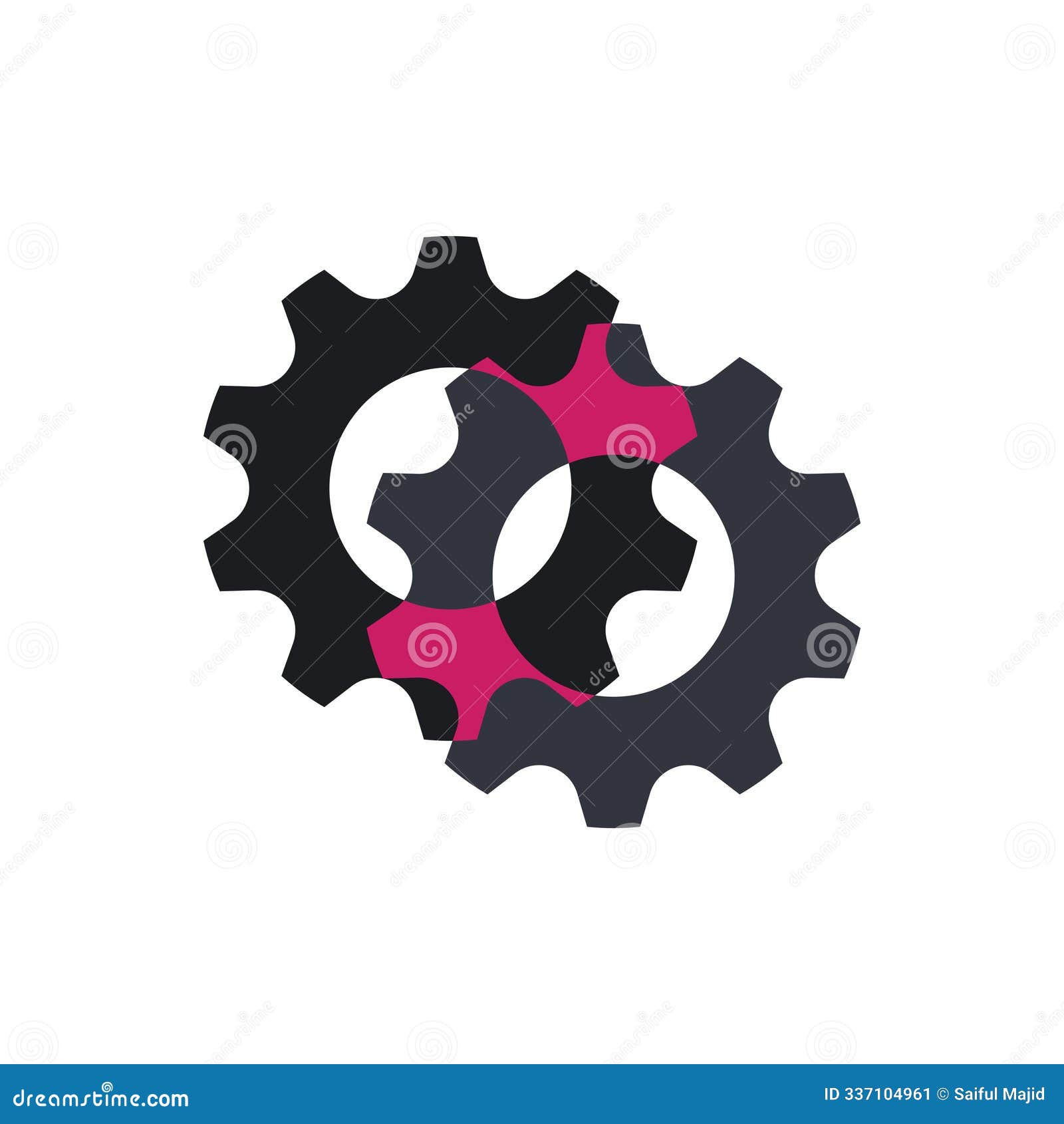 Gear Template Icon stock illustration. Illustration of technology ...