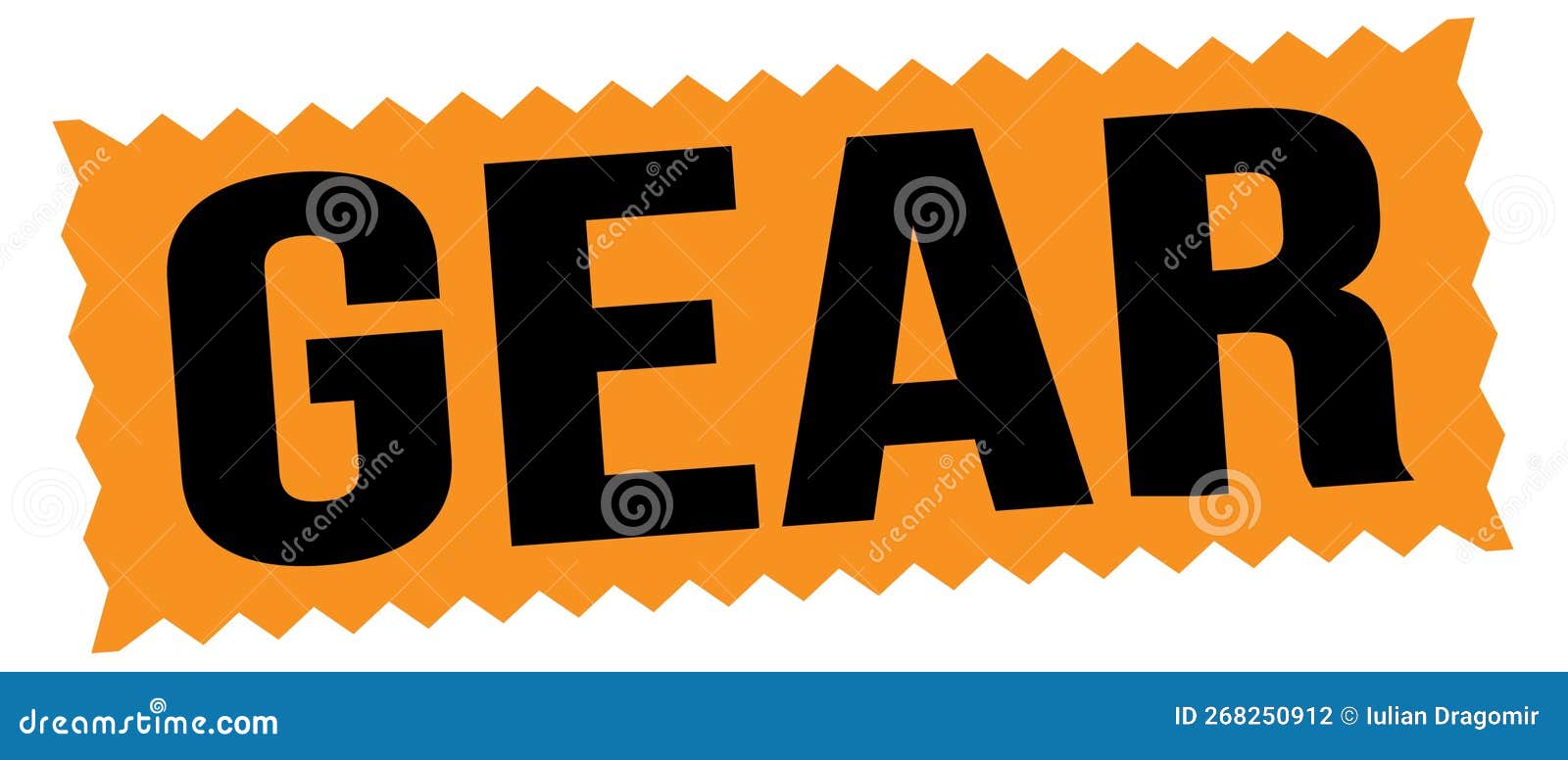 GEAR Text Written on Orange-black Stamp Sign Stock Illustration ...