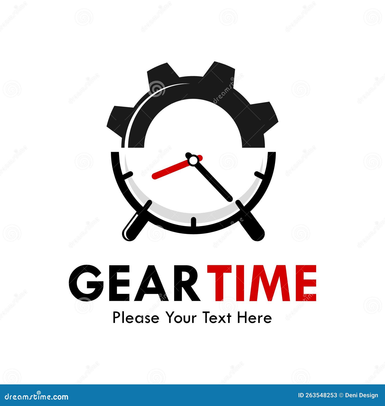 Gear Cog Time Duration Icon Flat Vector. Clock Plan Royalty-Free Stock ...