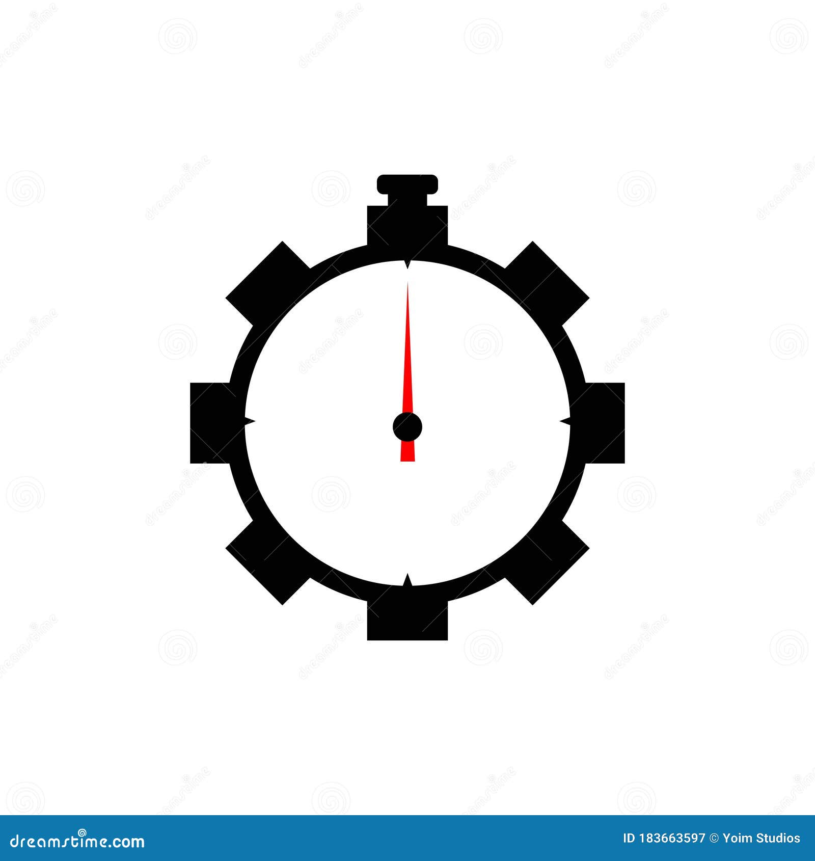 Gear Time Vector Design Template Illustration Stock Vector ...