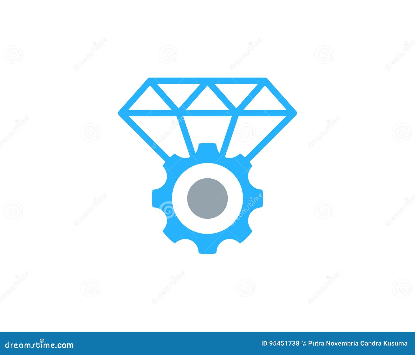 Gear Tool Diamond Icon Logo Design Element Stock Vector - Illustration ...