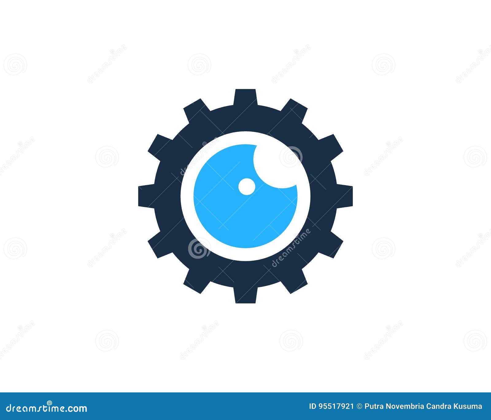 Gear Tool Eye Icon Logo Design Element Stock Vector - Illustration of ...