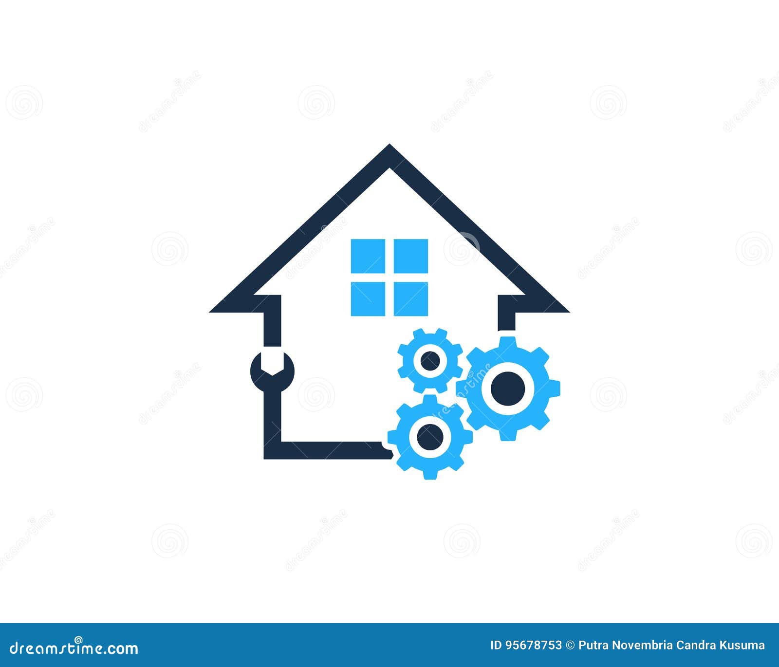 Gear Tool House Home Icon Logo Design Element Stock Vector ...