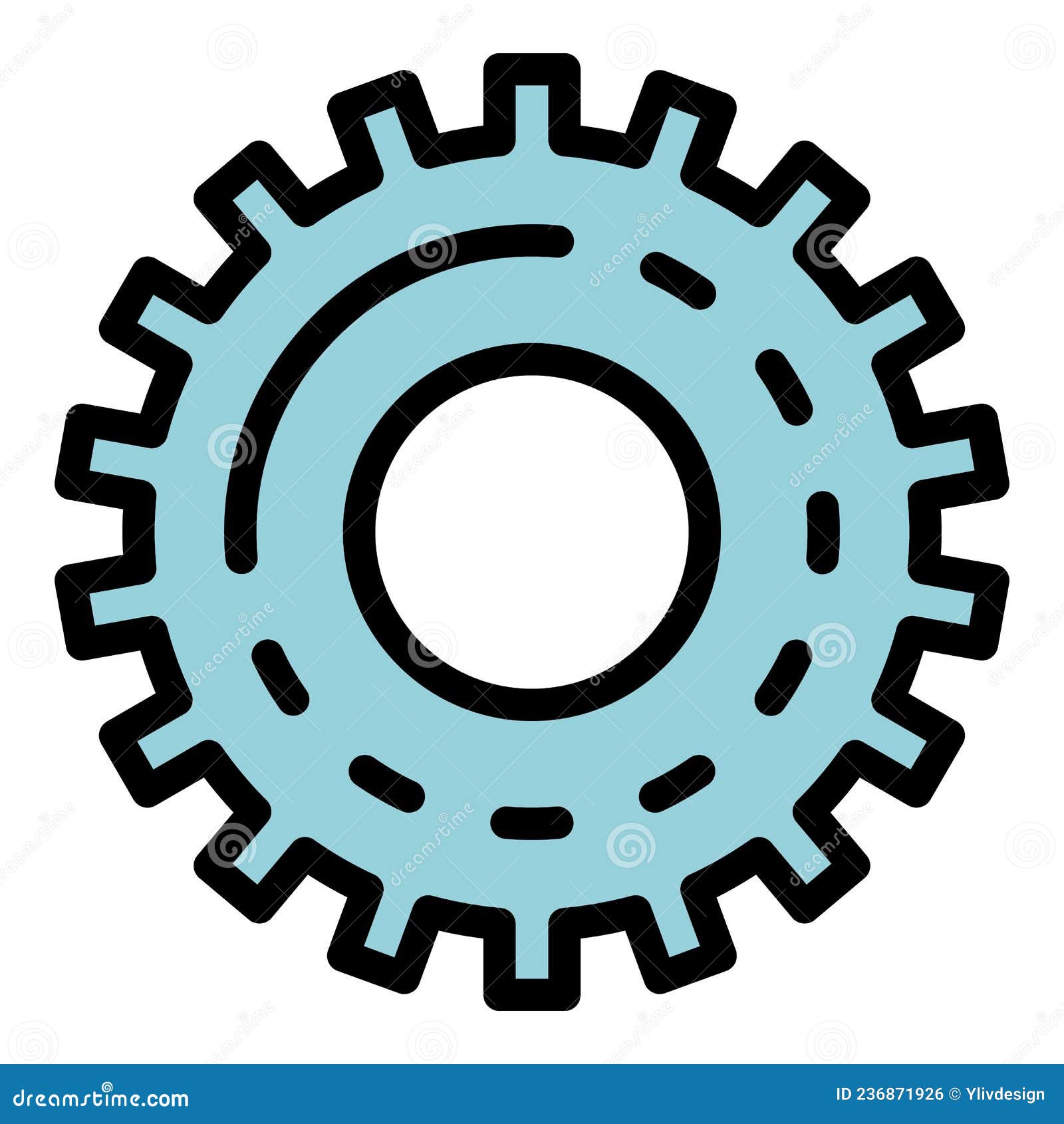Gear Tool Icon Color Outline Vector Stock Illustration - Illustration ...