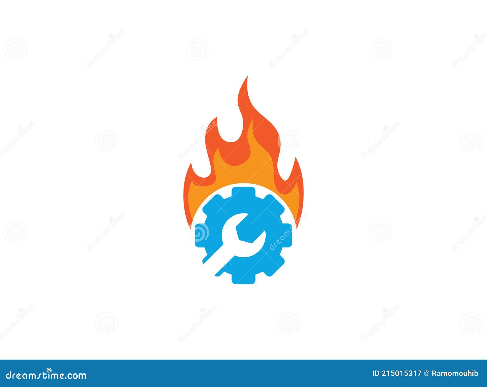 Gear Tool Logo in Fire Mechanic Service Vector Design Symbol Stock ...