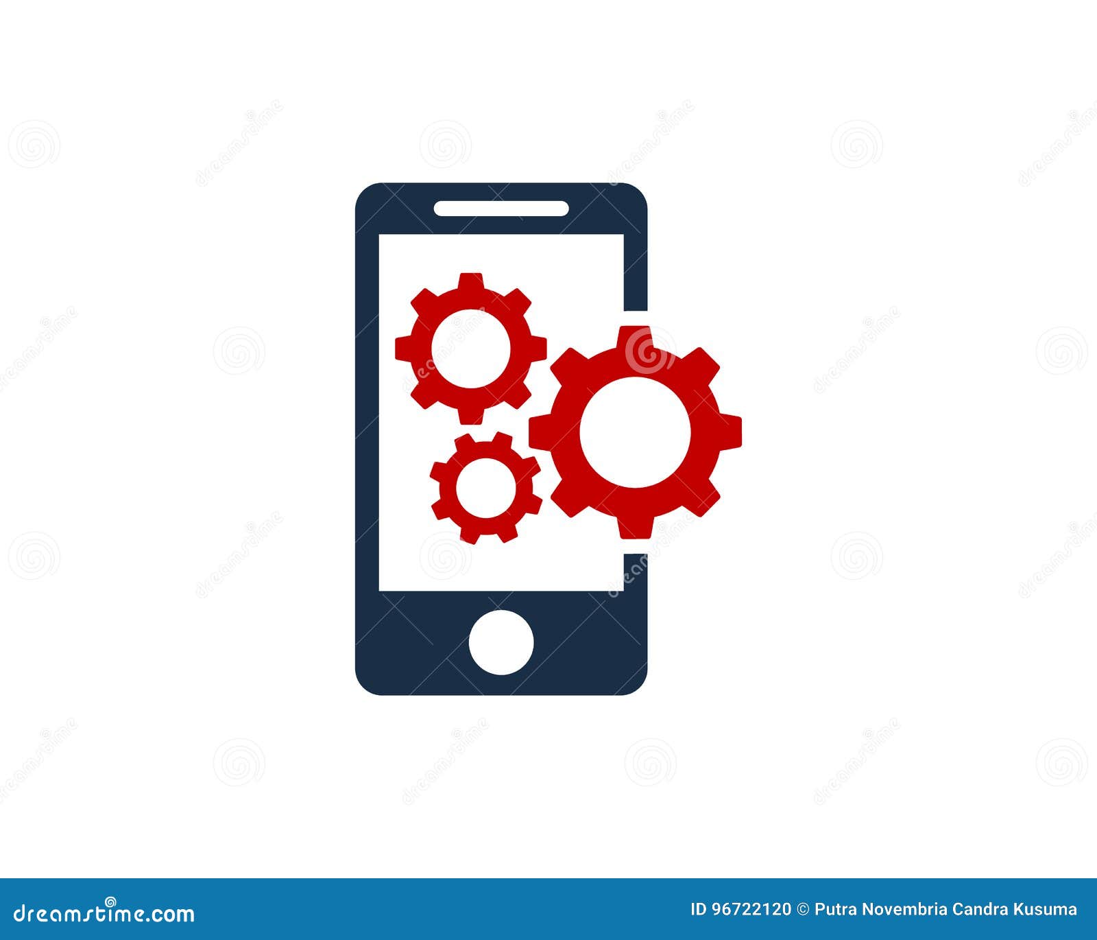 Gear Tool Mobile Phone Icon Logo Design Element Stock Vector ...