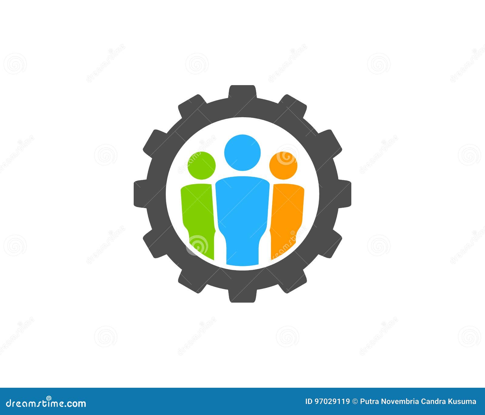 Gear Tool People Icon Logo Design Element Stock Vector - Illustration ...