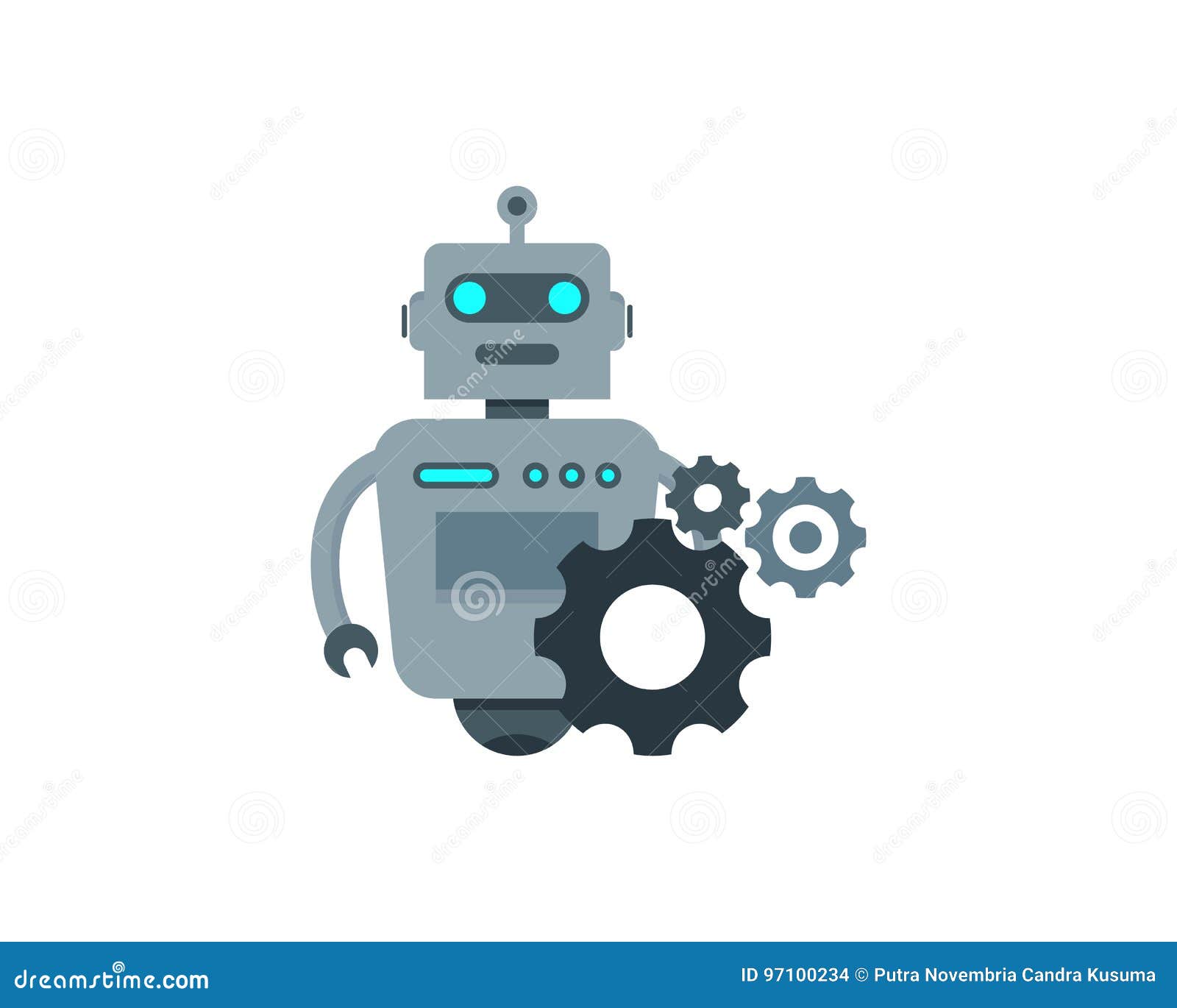 Gear Tool Robot Icon Logo Design Stock Vector - Illustration of logo ...