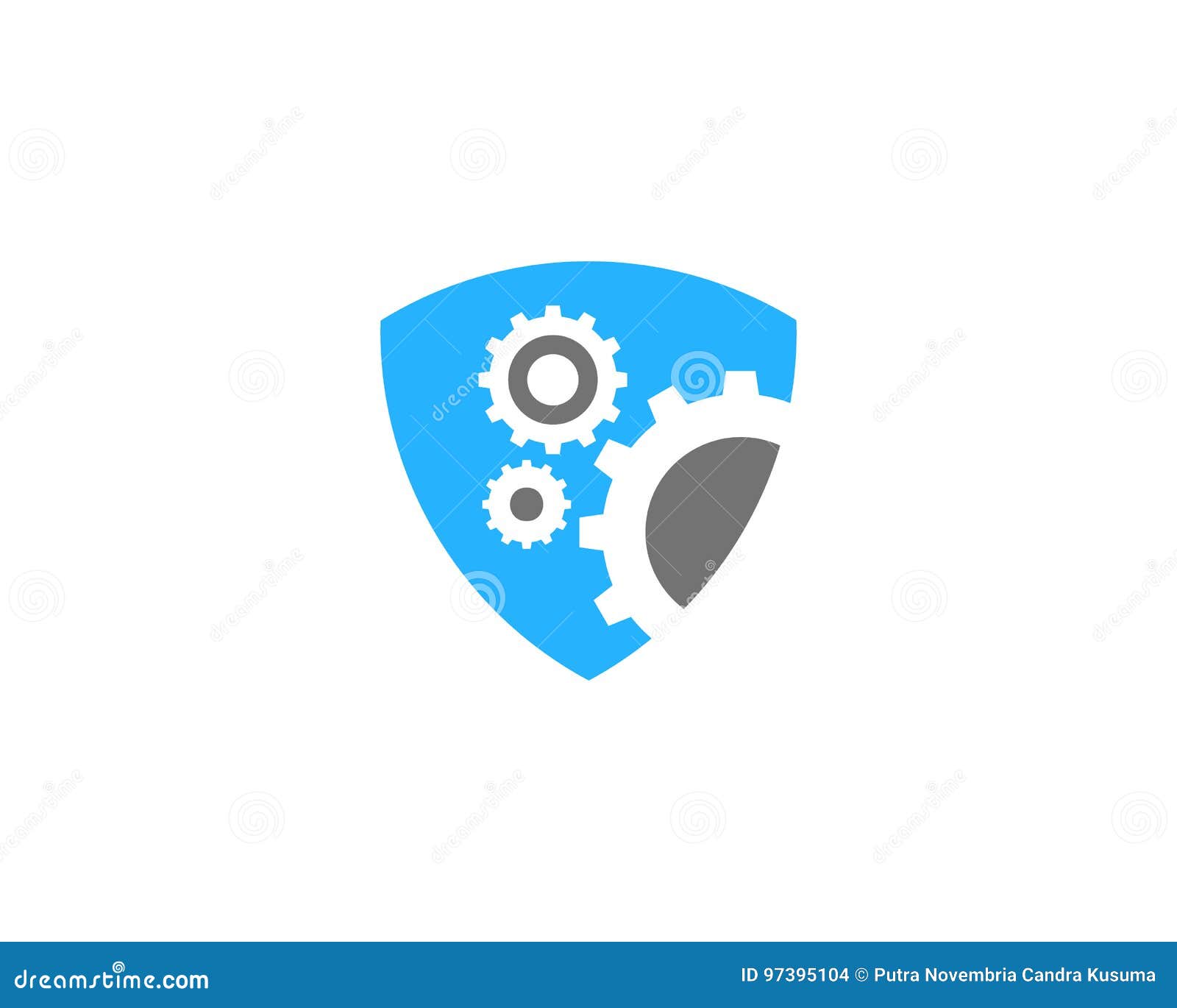 Gear Tool Shield Security Icon Logo Design Element Stock Vector ...