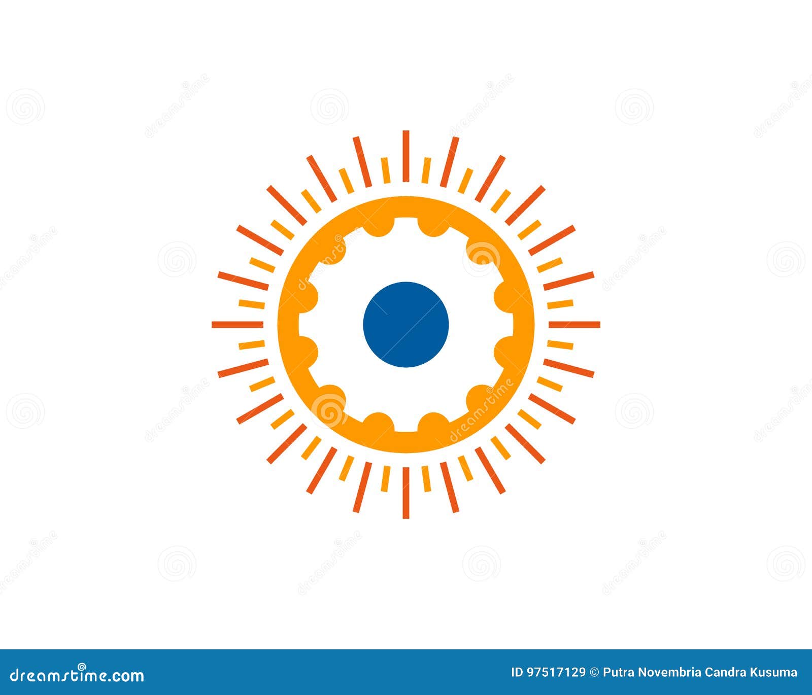 Gear Tool Sun Icon Logo Design Element Stock Vector - Illustration of ...