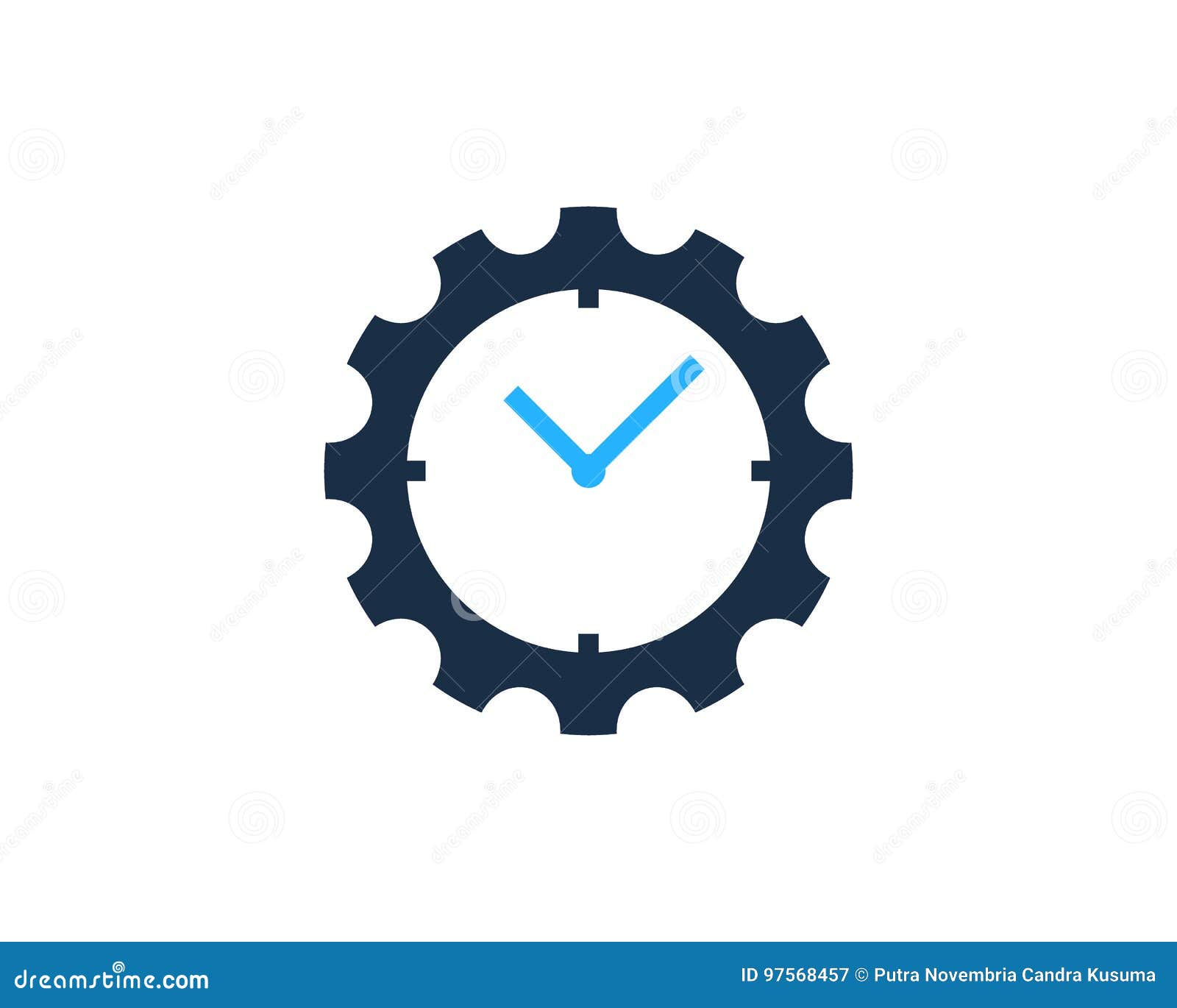 Gear Tool Time Icon Logo Design Element Stock Vector - Illustration of ...