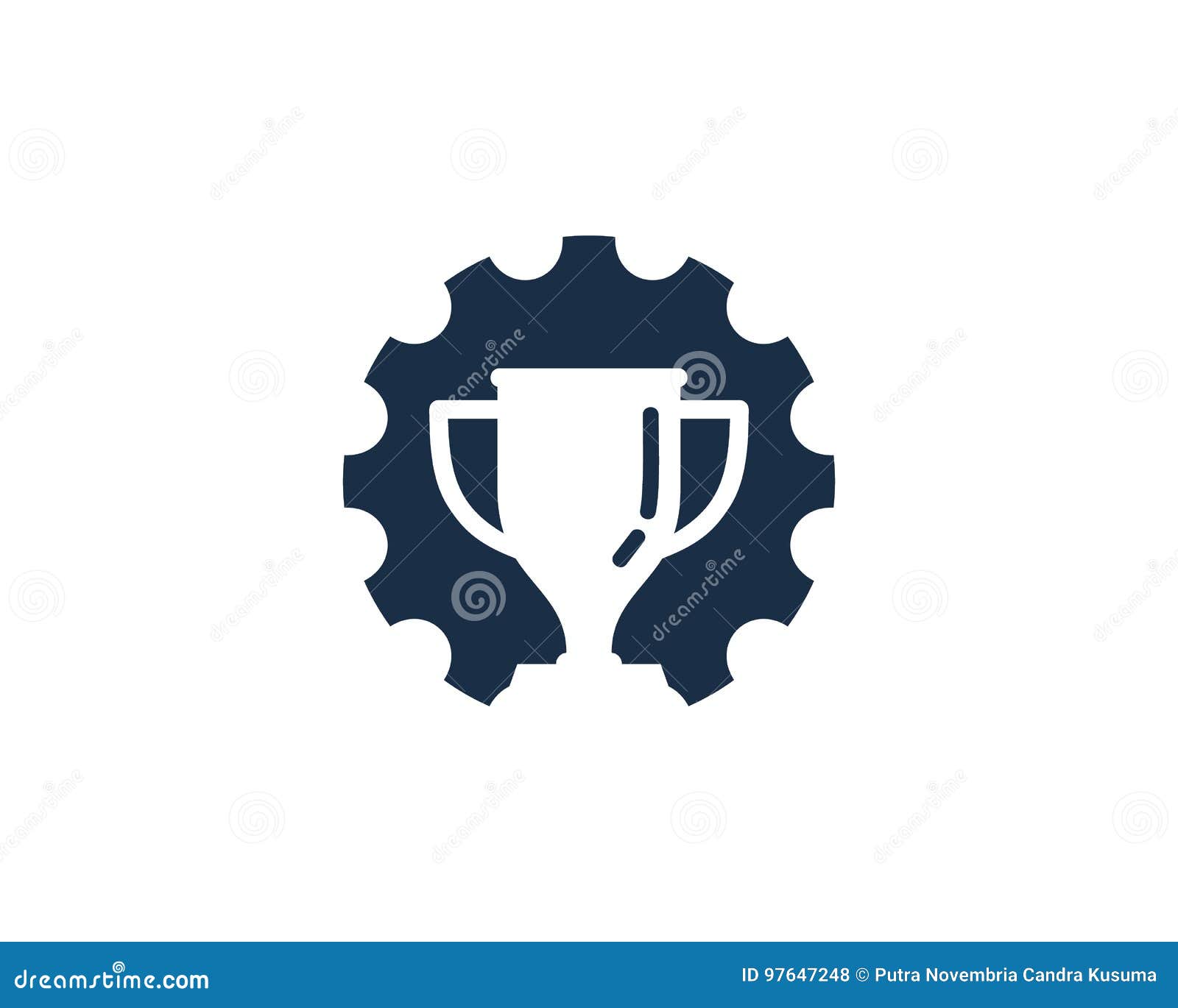Gear Tool Trophy Icon Logo Design Element Stock Vector - Illustration ...