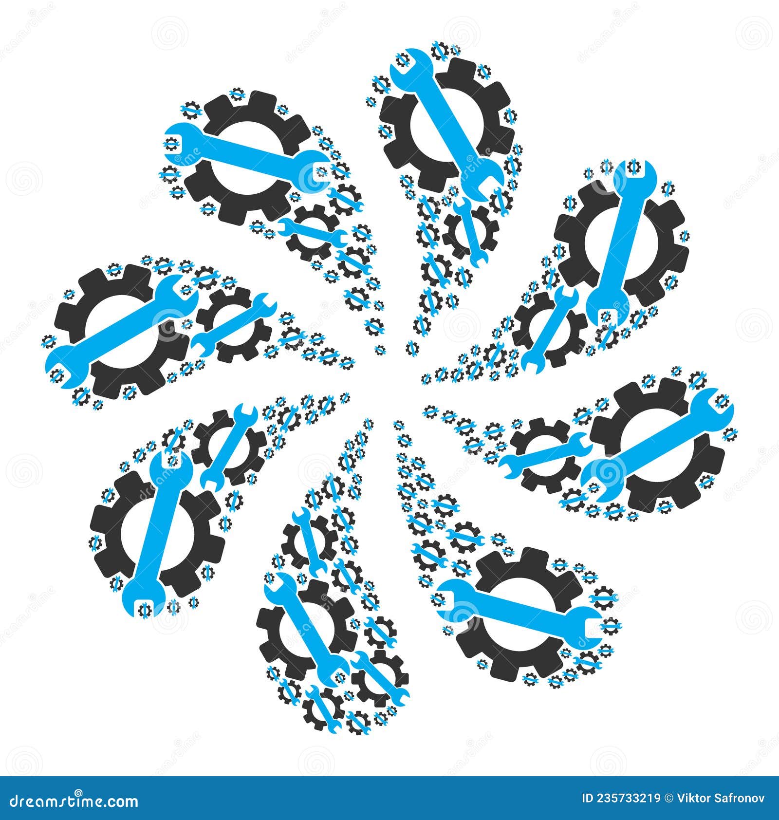 Explosion Gear In Perpetuum Mobile. Weakest Link Concept. Royalty-Free ...