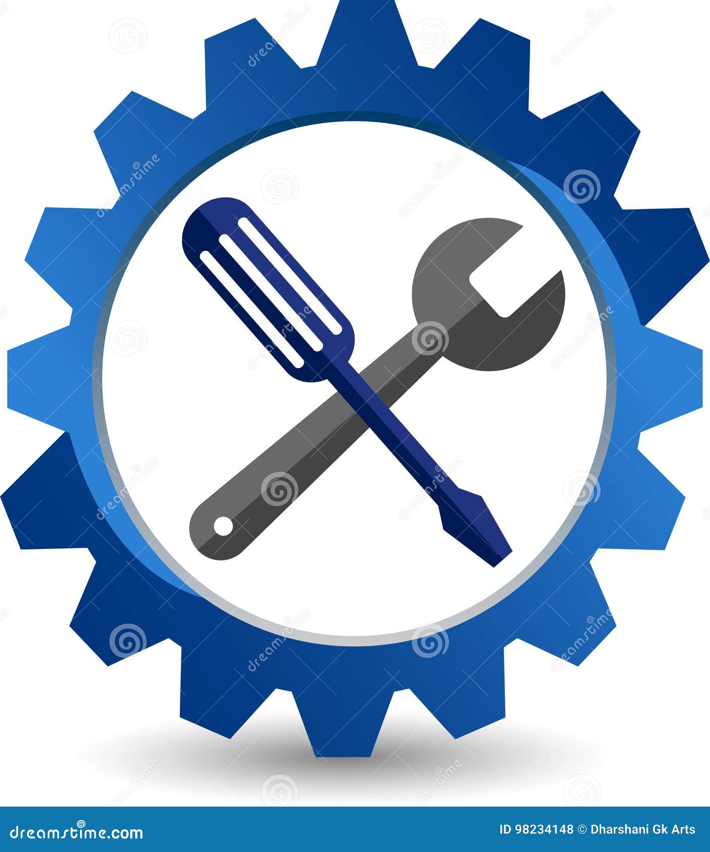 Gear tools logo stock vector. Illustration of logo, engineer - 98234148