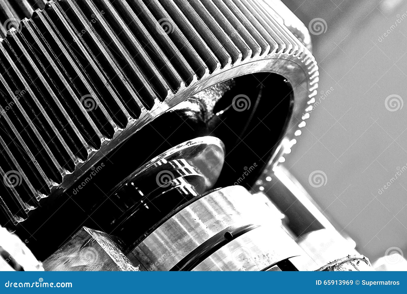 The gear train in the gear stock image. Image of monochrome - 65913969