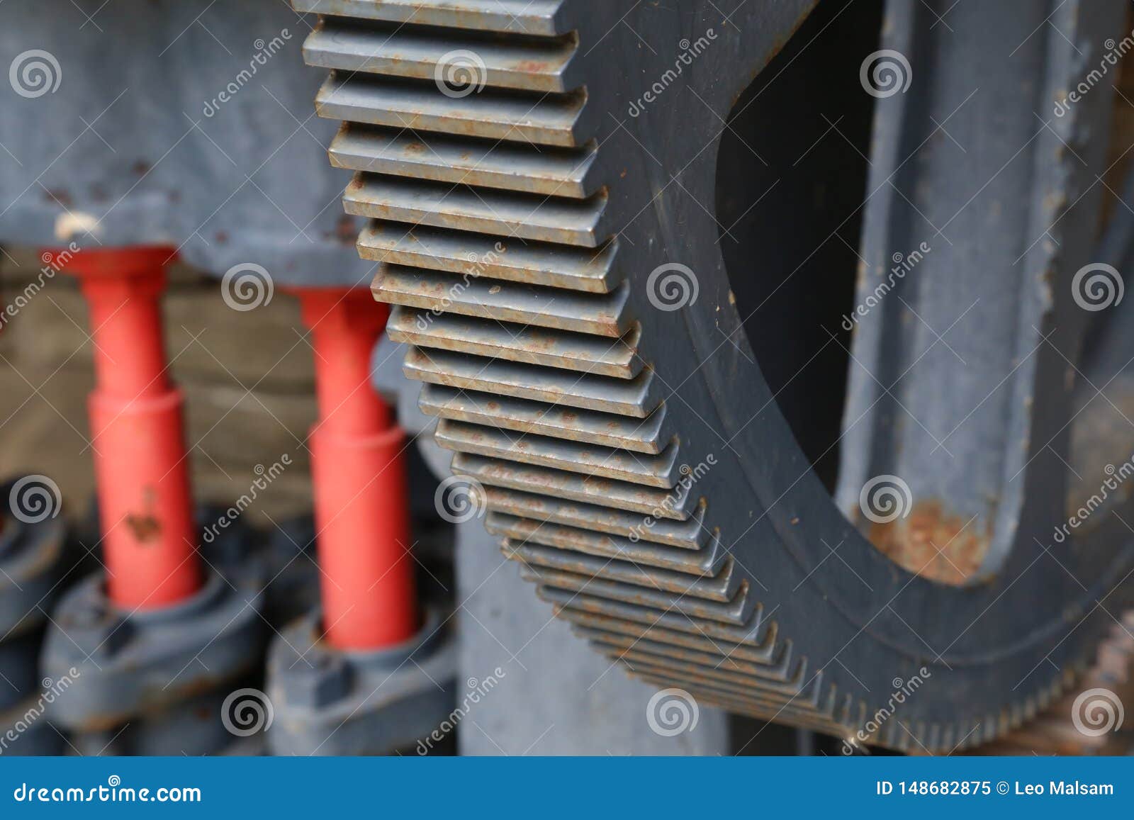 Gear Transmission from Metal in the Old Mechanism Stock Image - Image ...