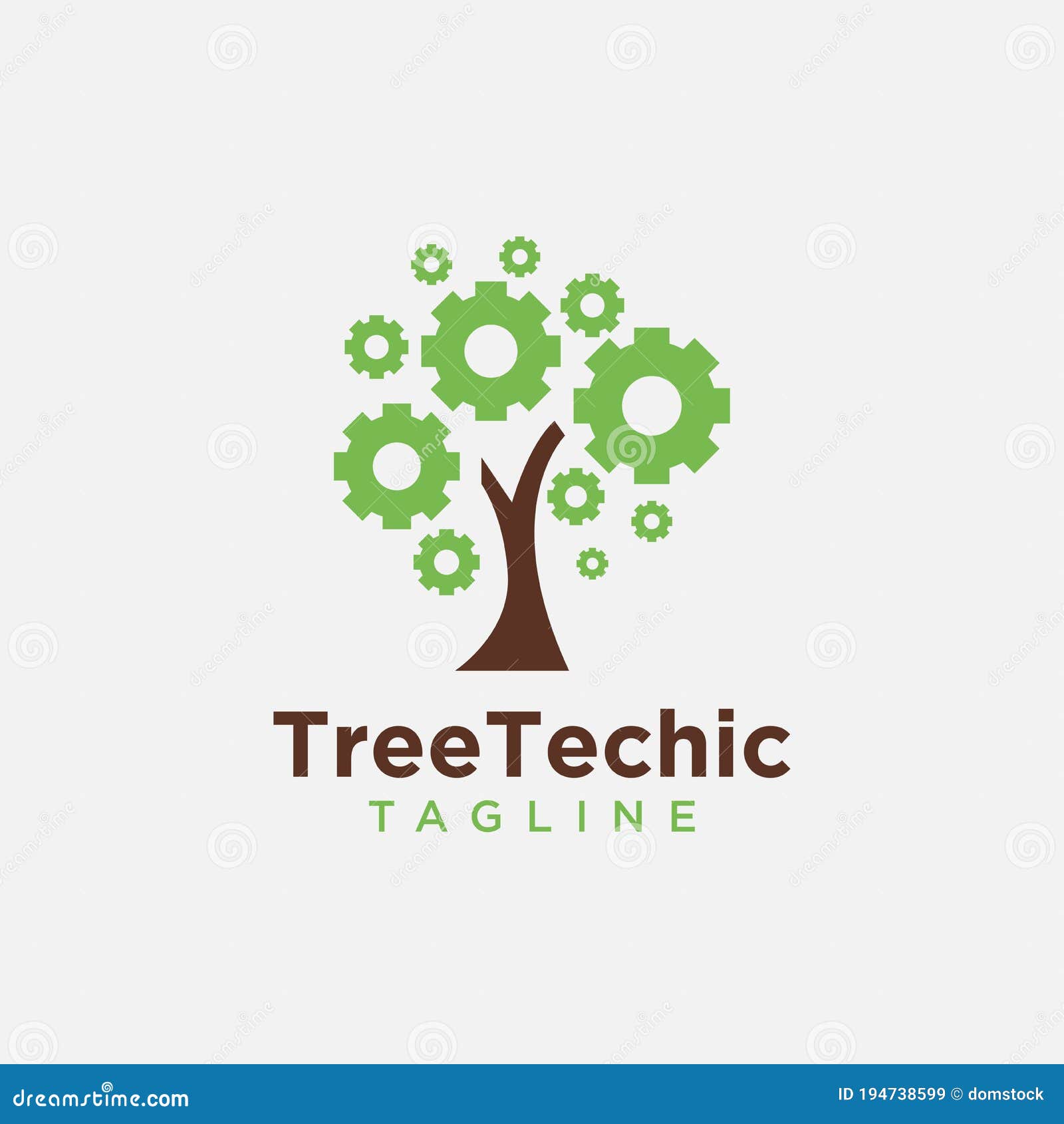 Gear Tree, Technic Tree Logo Icon Vector Template Logo Stock Vector ...