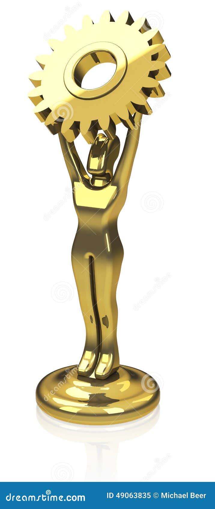 The gear trophy stock illustration. Illustration of industry - 49063835