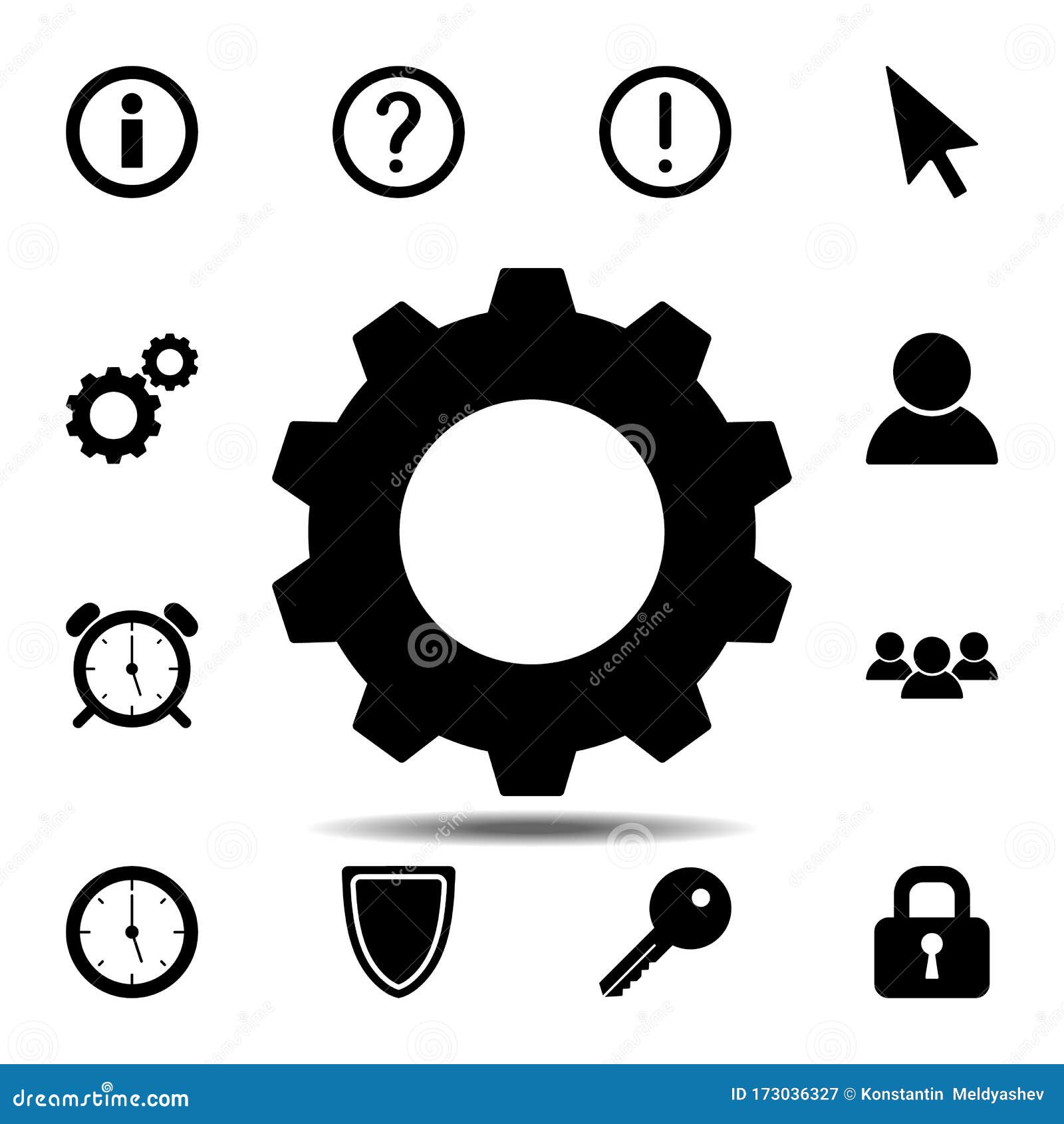 Gear, Tuning Icon. Simple Glyph Vector Element of Web, Minimalistic ...