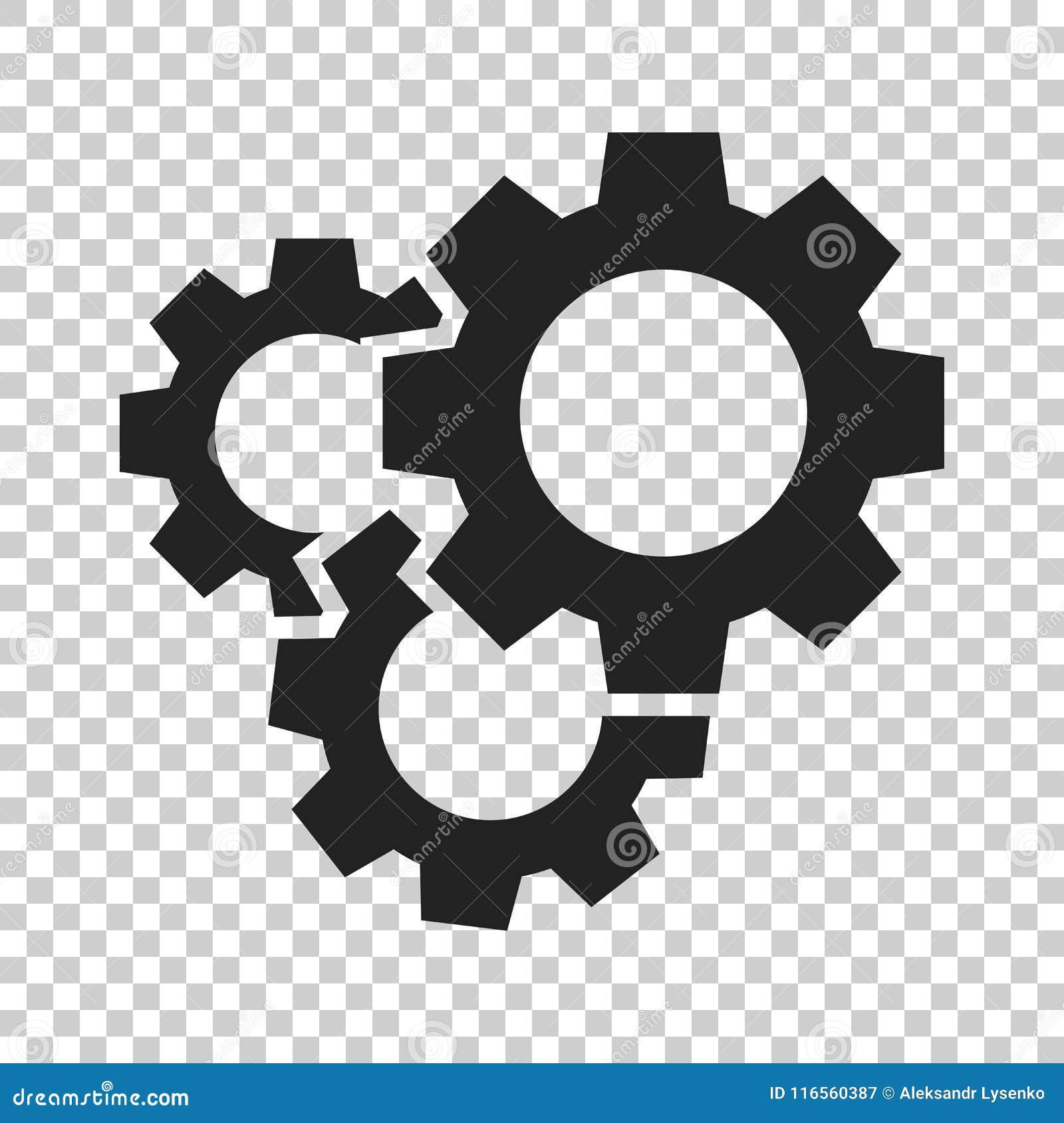 Gear Vector Icon In Flat Style Cog Wheel Illustration On Isolated