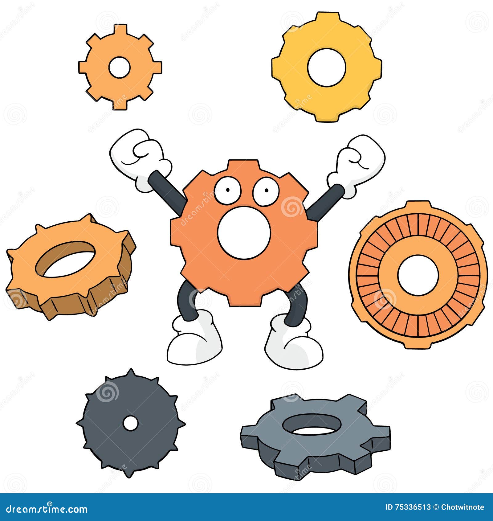 Gear stock vector. Illustration of mechanism, development - 75336513