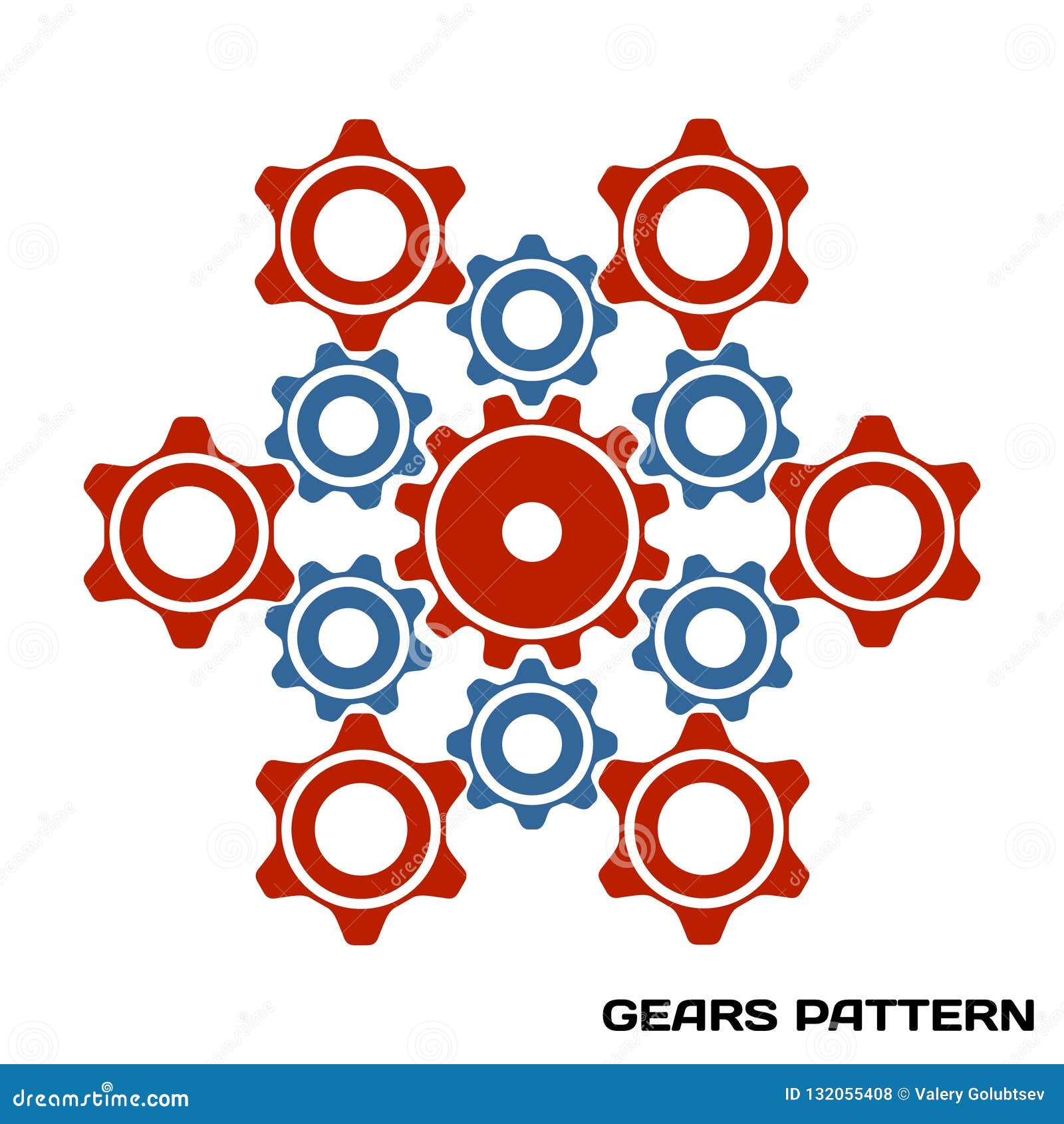 Machine Gear Cogwheel Pattern. Vector Illustration Stock Illustration ...