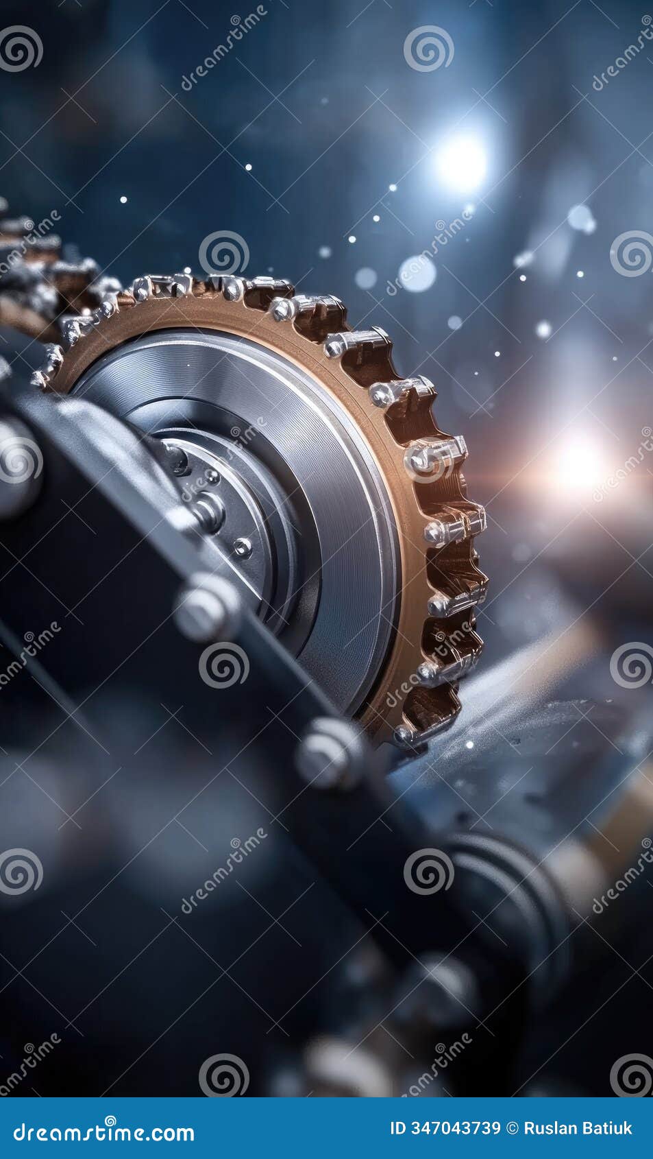 Gear Visualization: Mechanical Gear System Interconnected Lines and ...