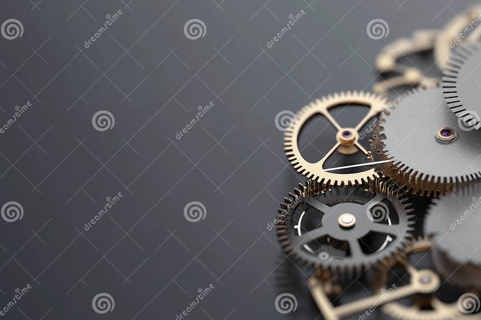 Gear Visualization: Mechanical Gear System Interconnected Lines and ...
