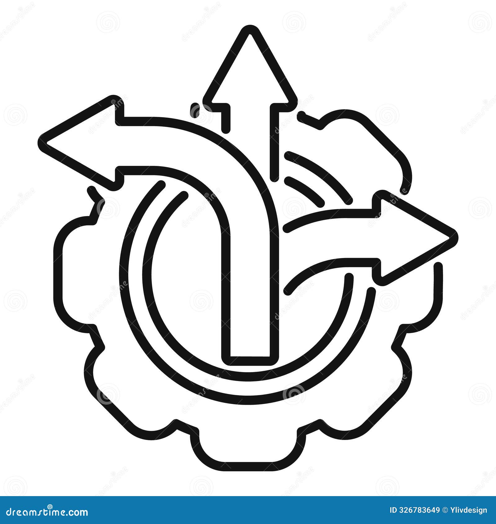Gear Wheel with Arrows Representing Business Process Optimization Stock ...