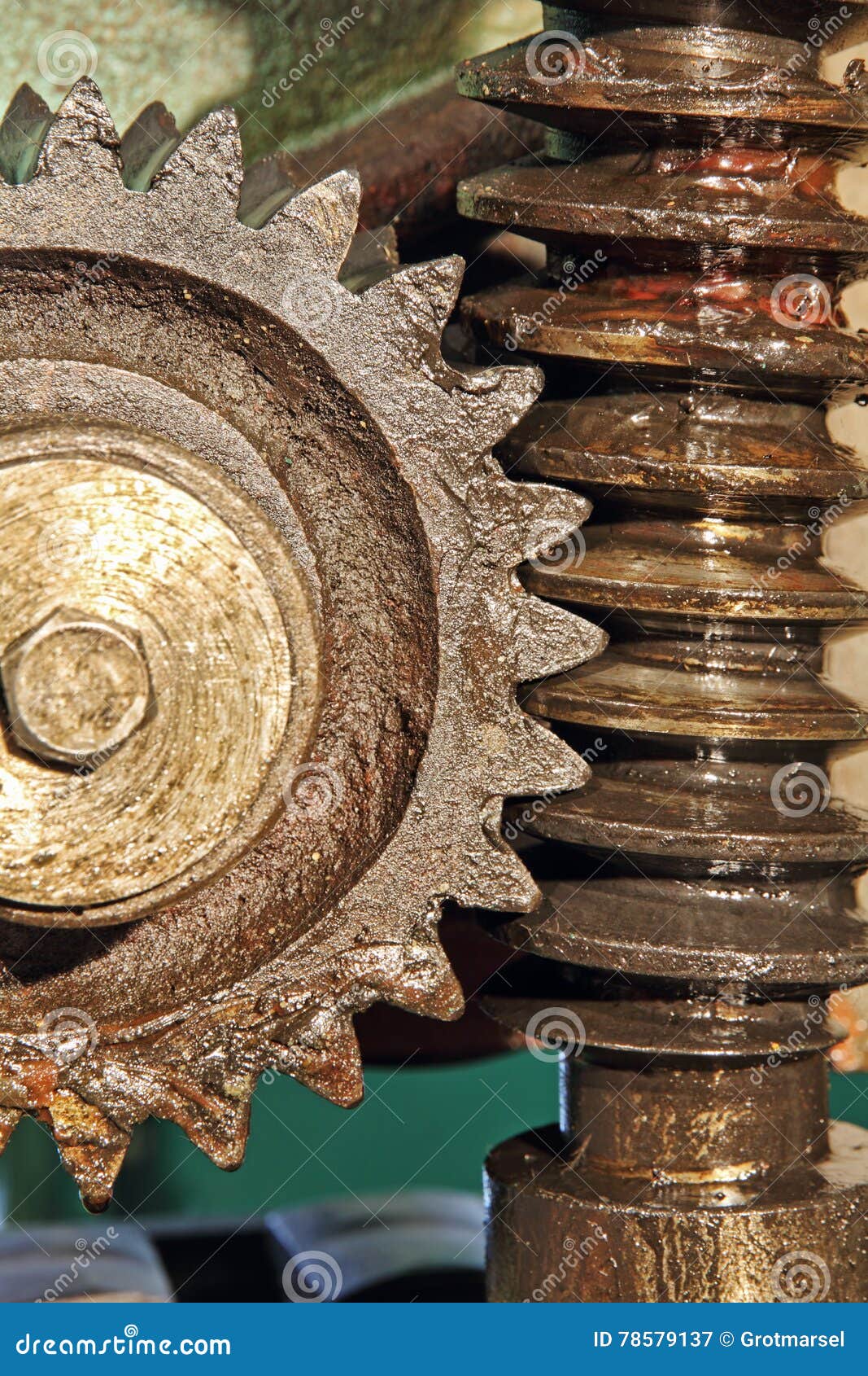 Gear Wheel, Cogs and of Old Machine. Stock Image - Image of motion ...