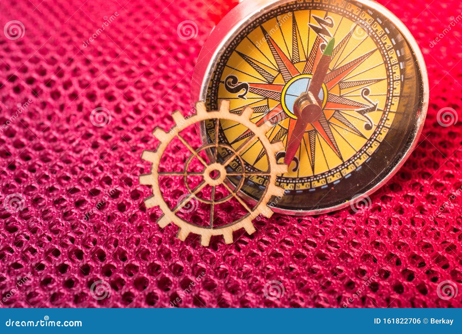 Gear Wheel and a Compass As Concept of Engineering Stock Photo - Image ...