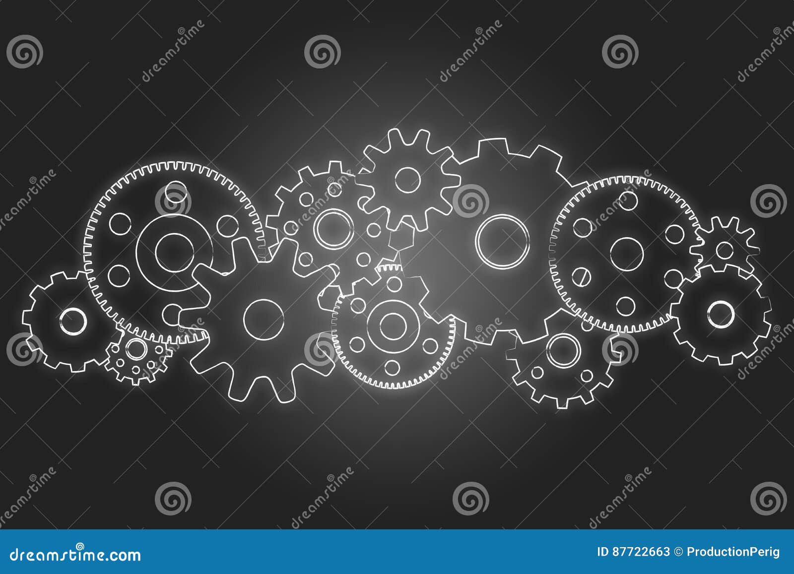 Gear Wheel Concept Isolated on Background - Technology Concept Stock ...