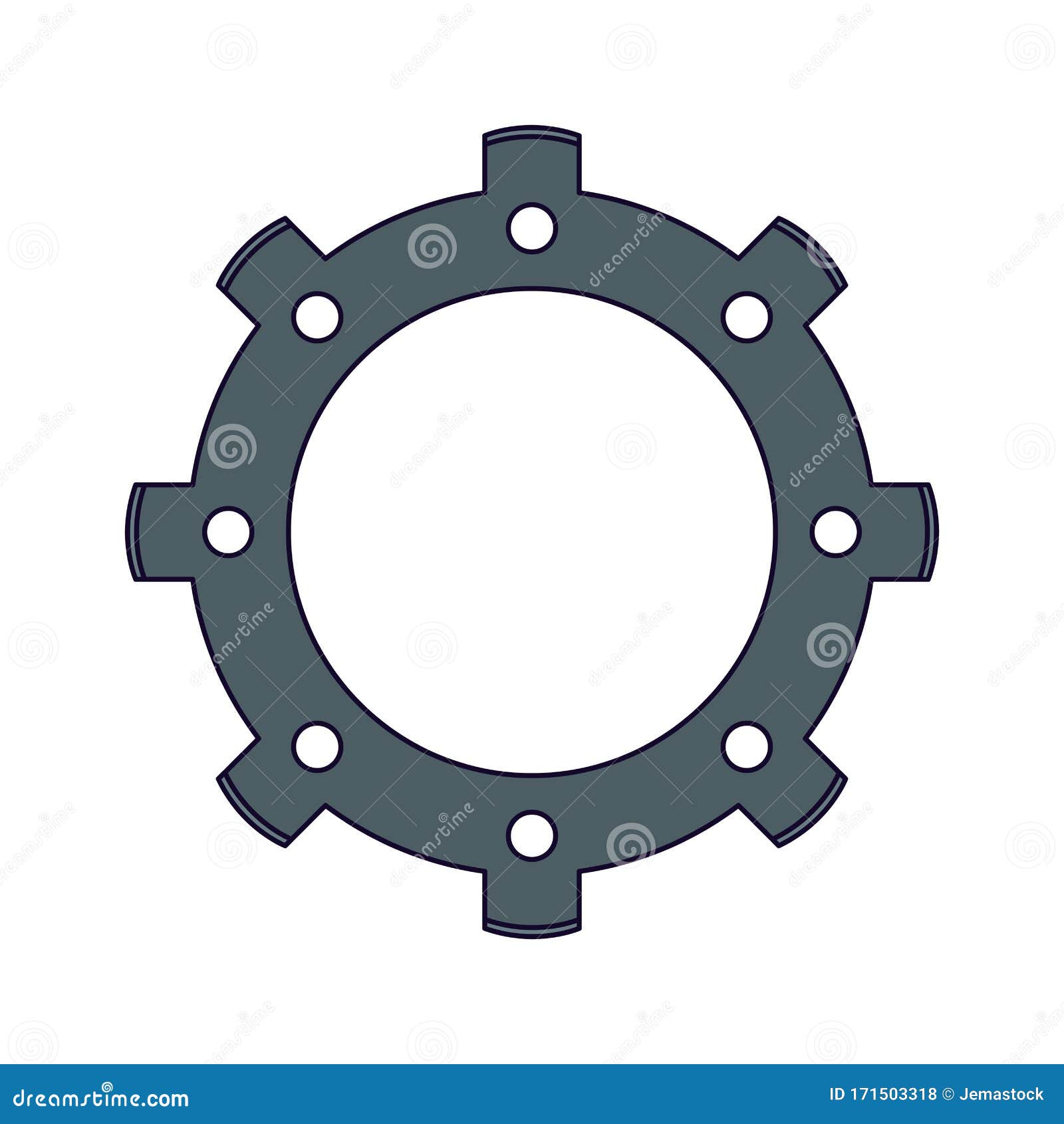 Gear Wheel Icon Over White Background Stock Vector - Illustration of ...