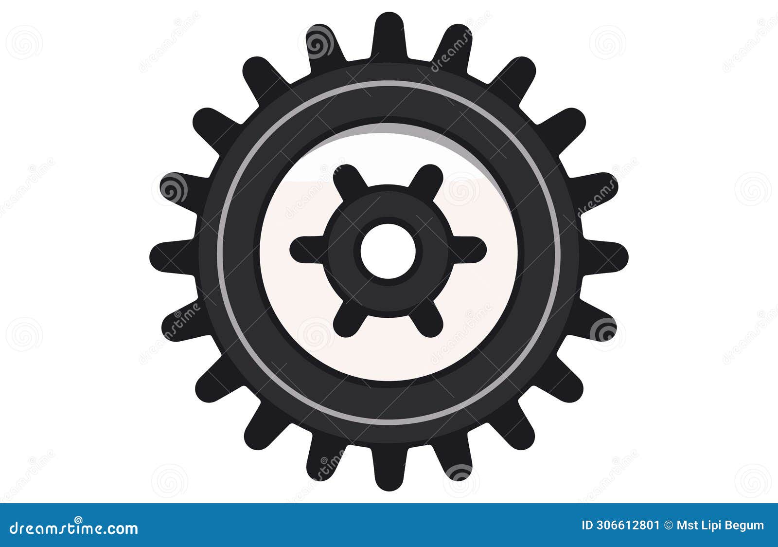 Gear Wheel Icon Set. Gear Wheel Vector Illustration Stock Illustration ...