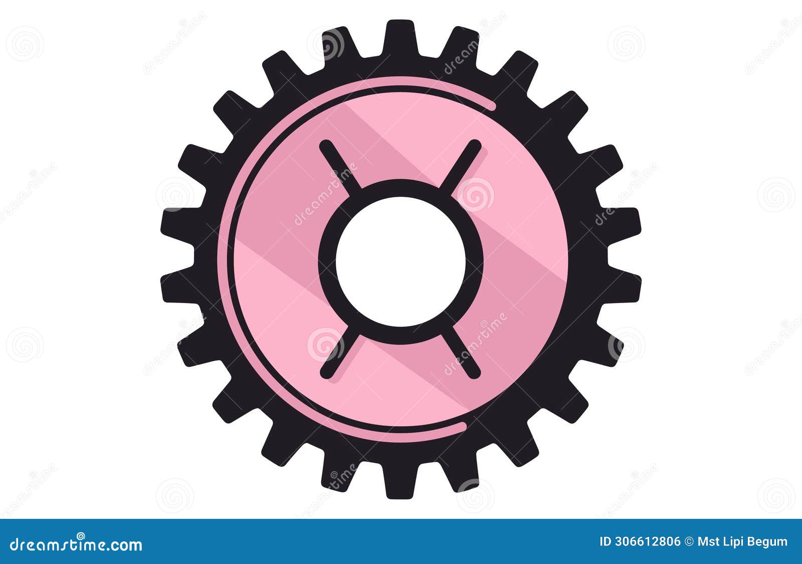 Gear Wheel Icon Set. Gear Wheel Vector Illustration Stock Illustration ...