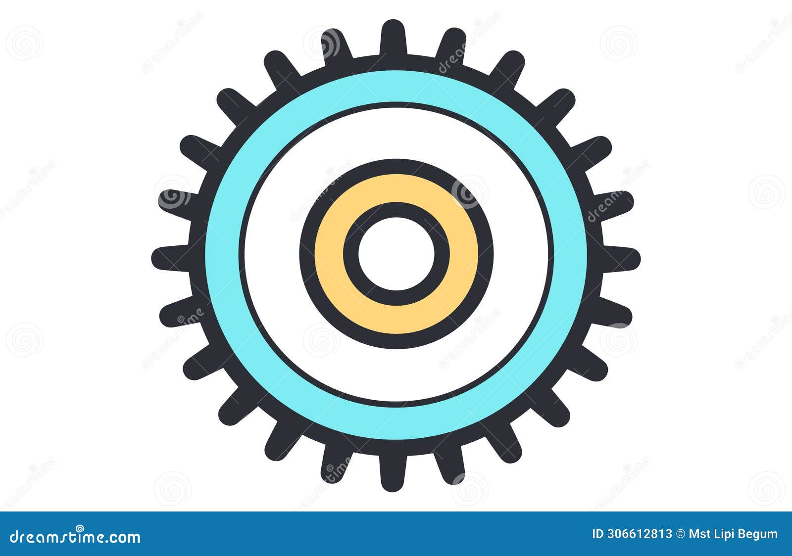 Gear Wheel Icon Set. Gear Wheel Vector Illustration Stock Illustration ...