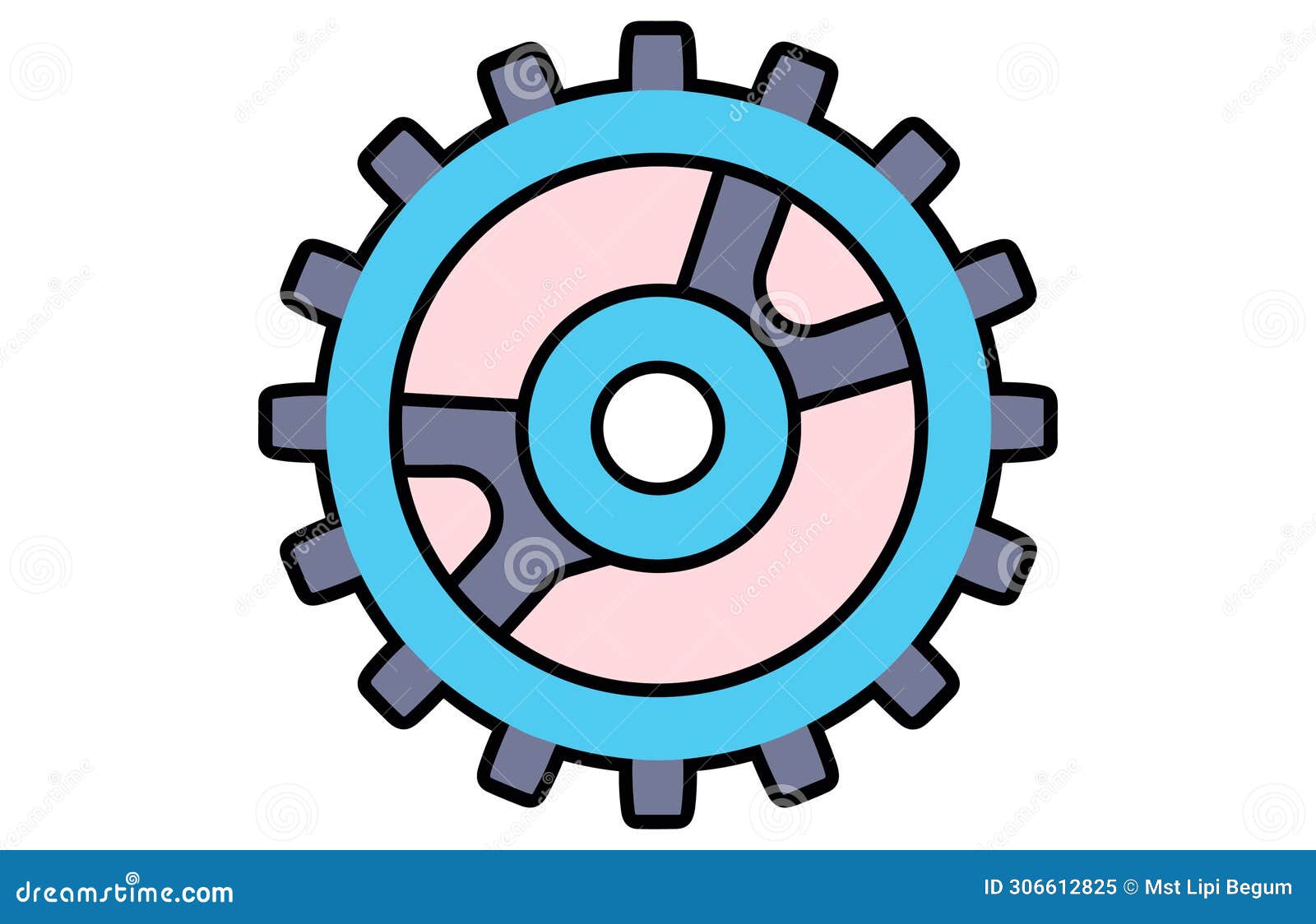 Gear Wheel Icon Set. Gear Wheel Vector Illustration Stock Illustration ...
