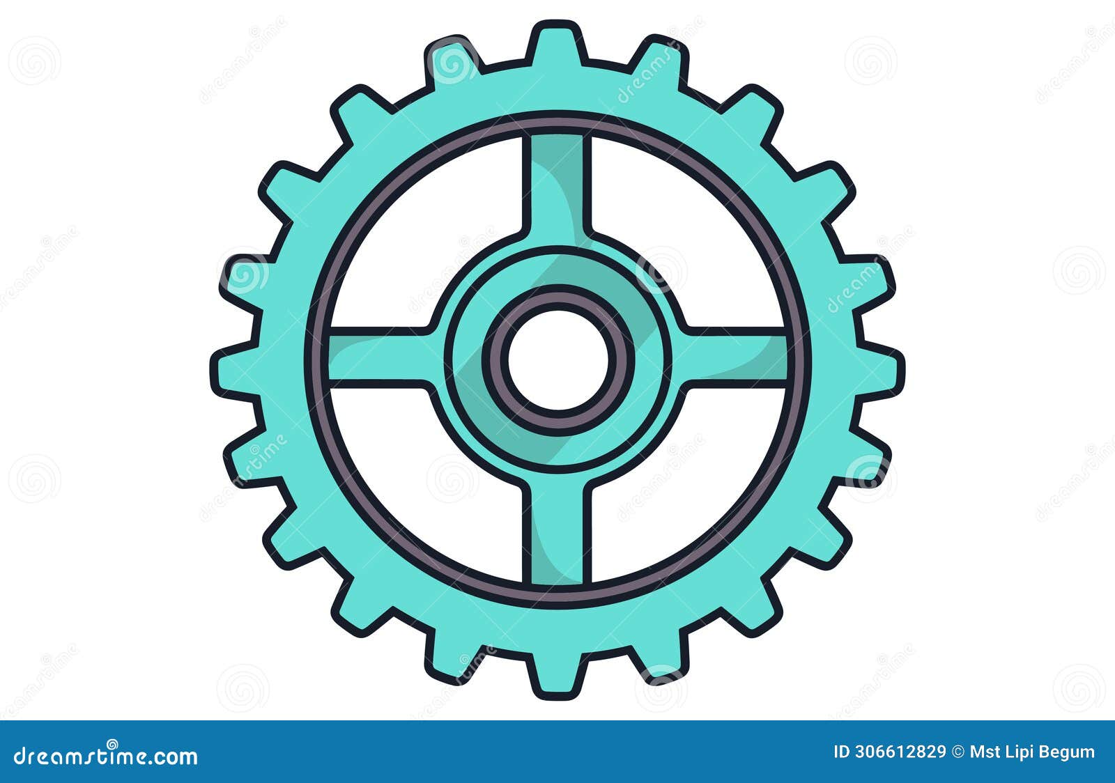Gear Wheel Icon Set. Gear Wheel Vector Illustration Stock Illustration ...