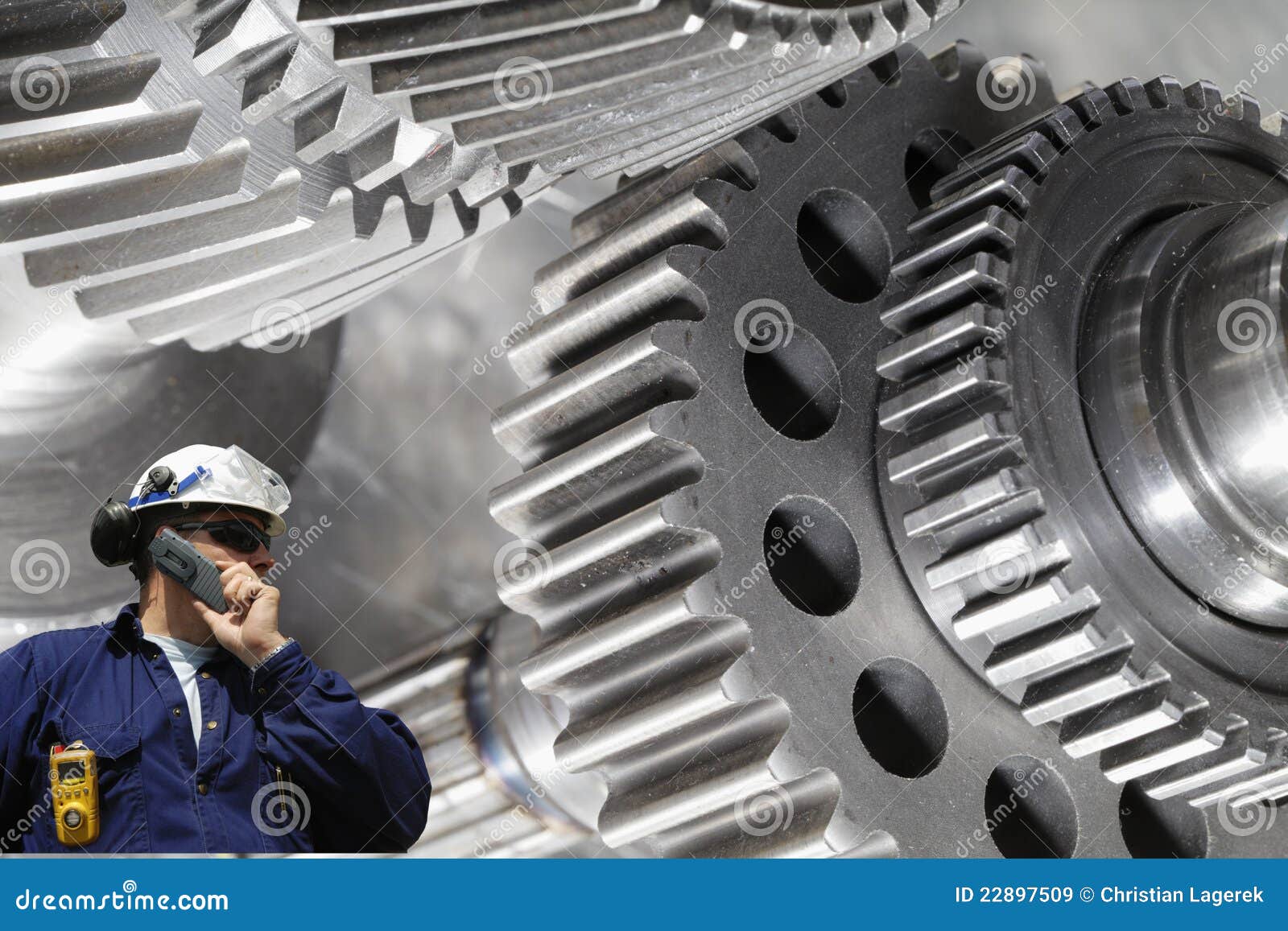 Gear Wheel Machinery and Engineer Stock Image - Image of engineer ...