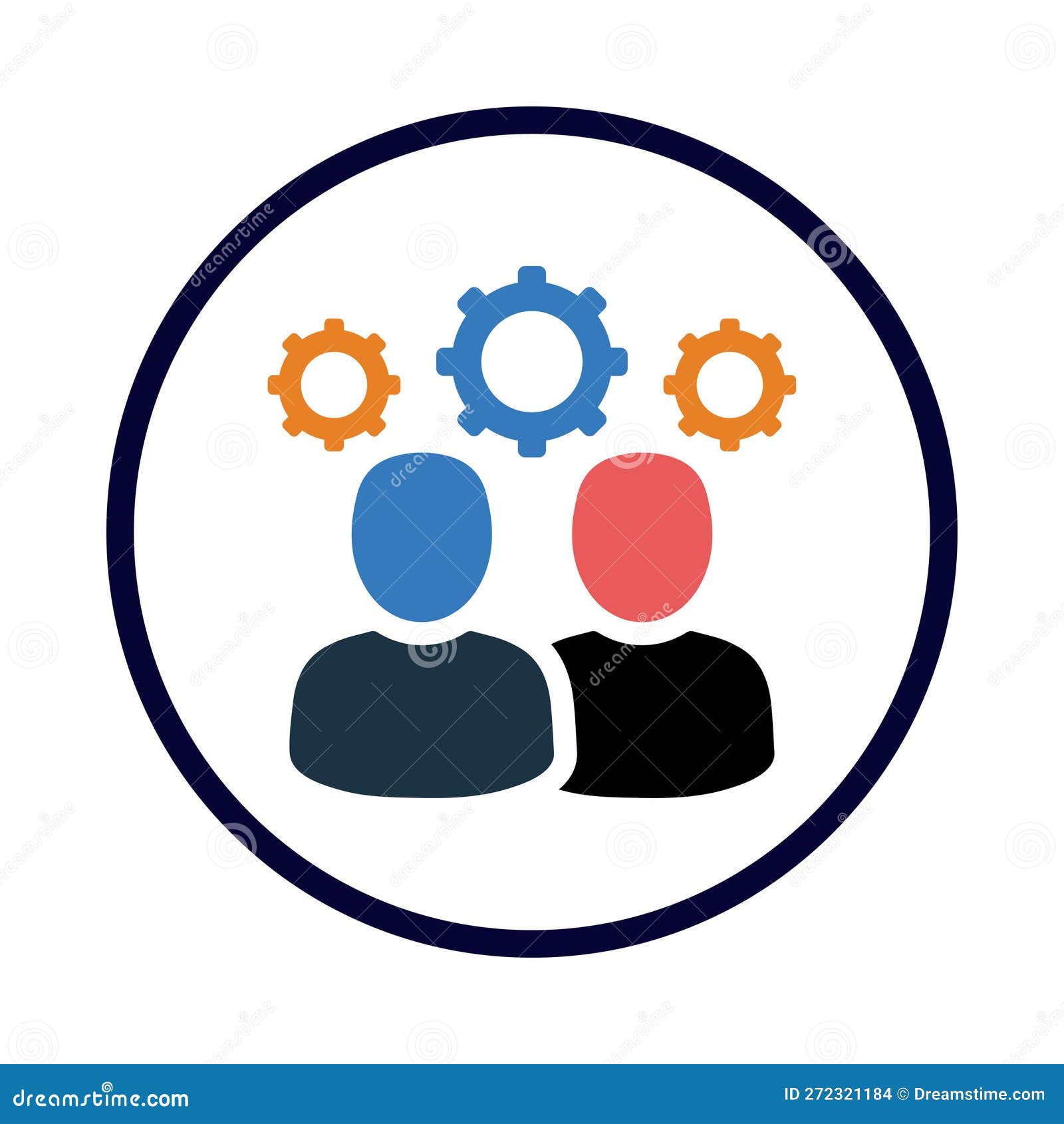 Gear, Wheel, Man, Administration Icon Stock Vector - Illustration of ...