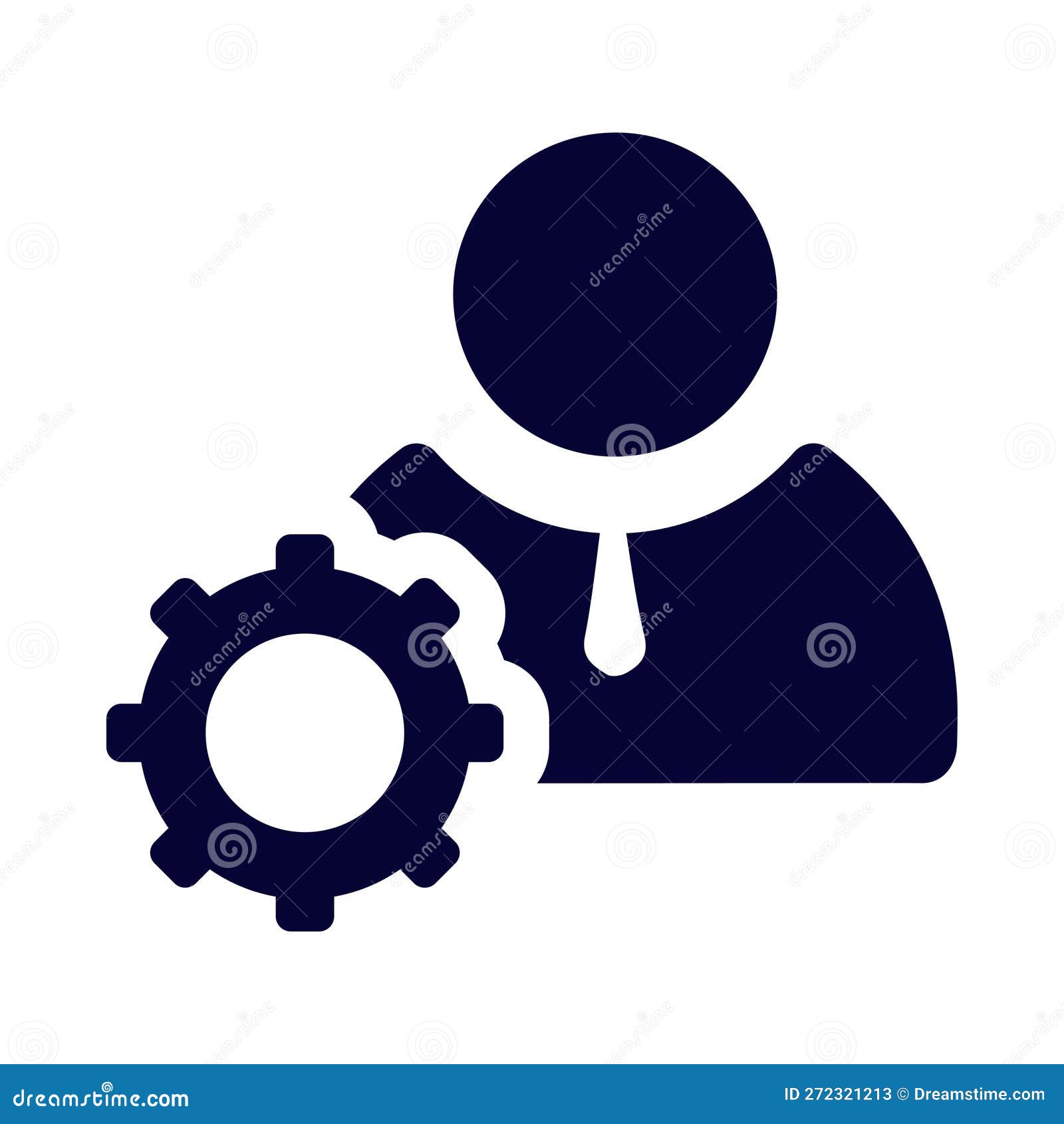 Gear, Wheel, Man, Administration Icon Stock Vector - Illustration of ...