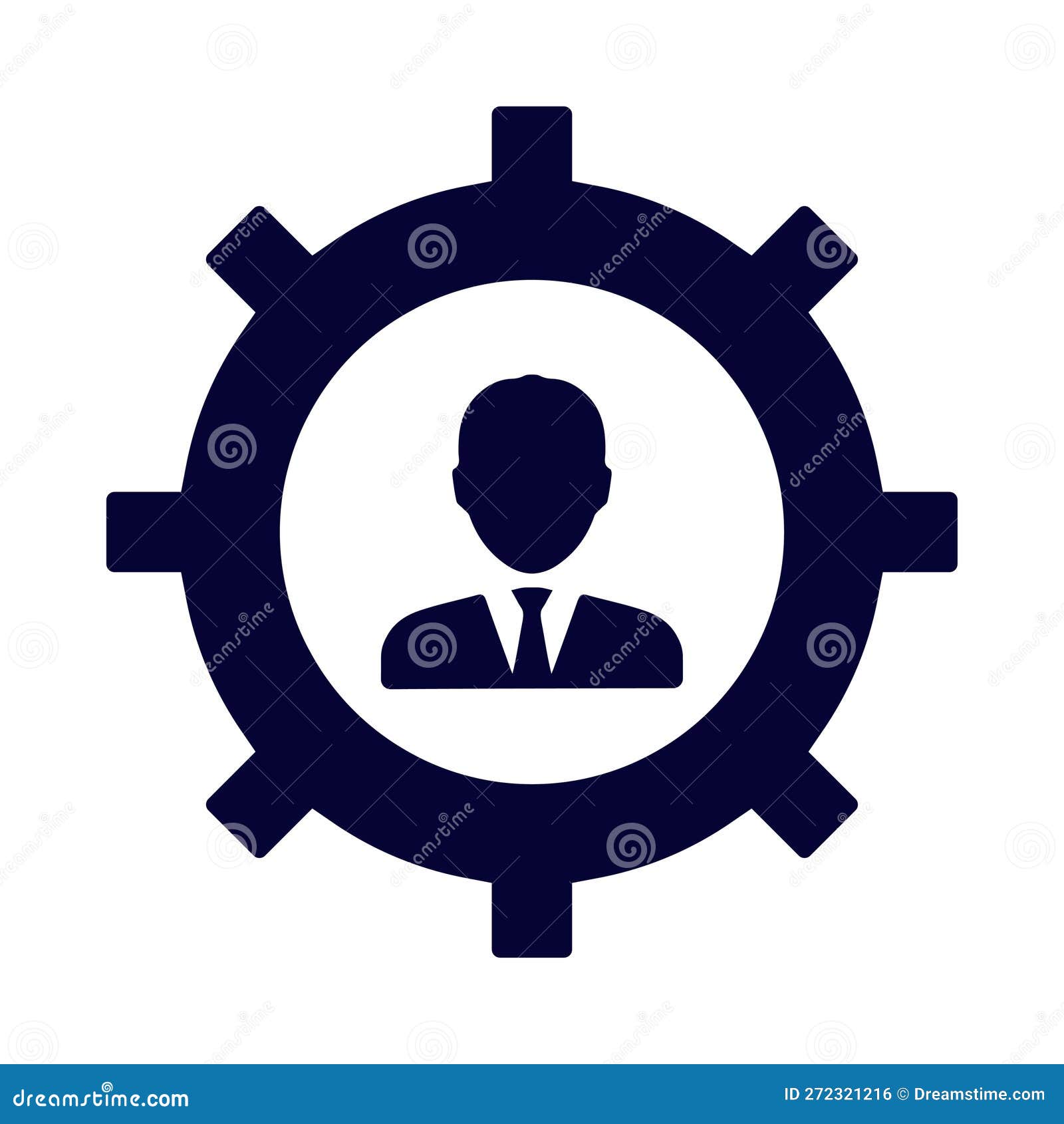 Gear, Wheel, Man, Administration Icon Stock Vector - Illustration of ...