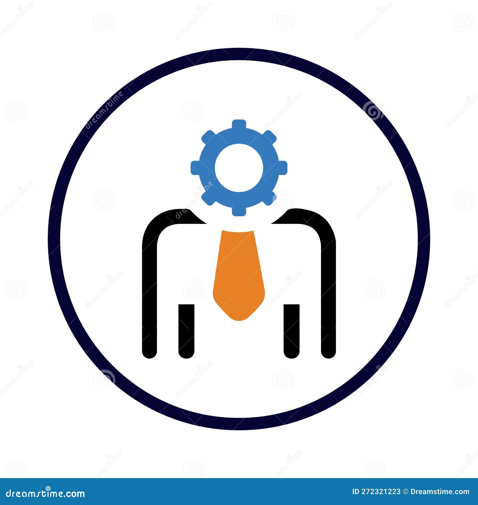 Gear, Wheel, Man, Administration Icon Stock Vector - Illustration of ...