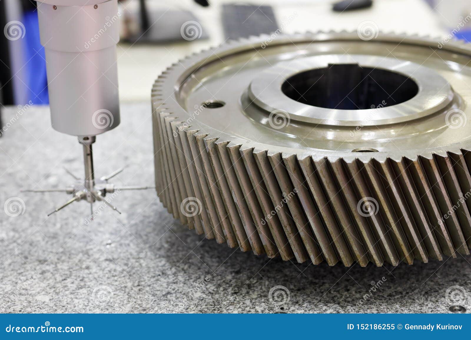 Gear Wheel Measuring Using CMM Stock Image - Image of detail, machinery ...