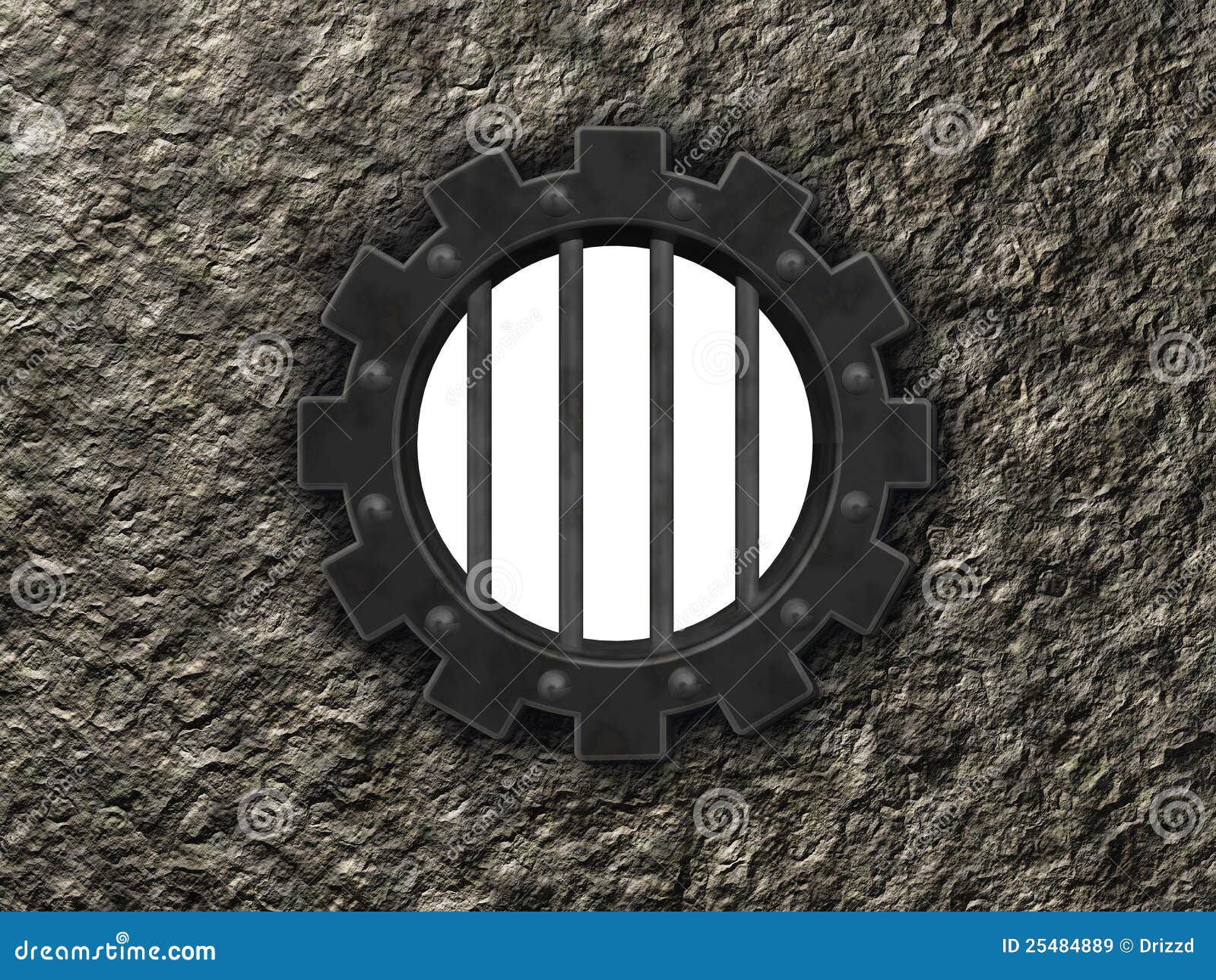 Gear wheel prison window stock illustration. Illustration of prisoner ...