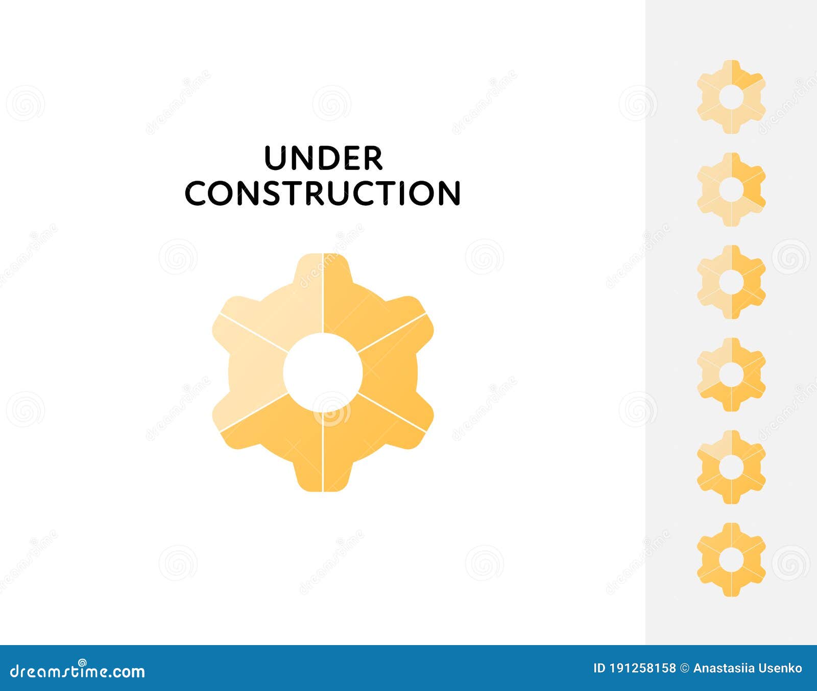 Gear Wheel Progress Animation Element Set. Vector Flat Illustration ...