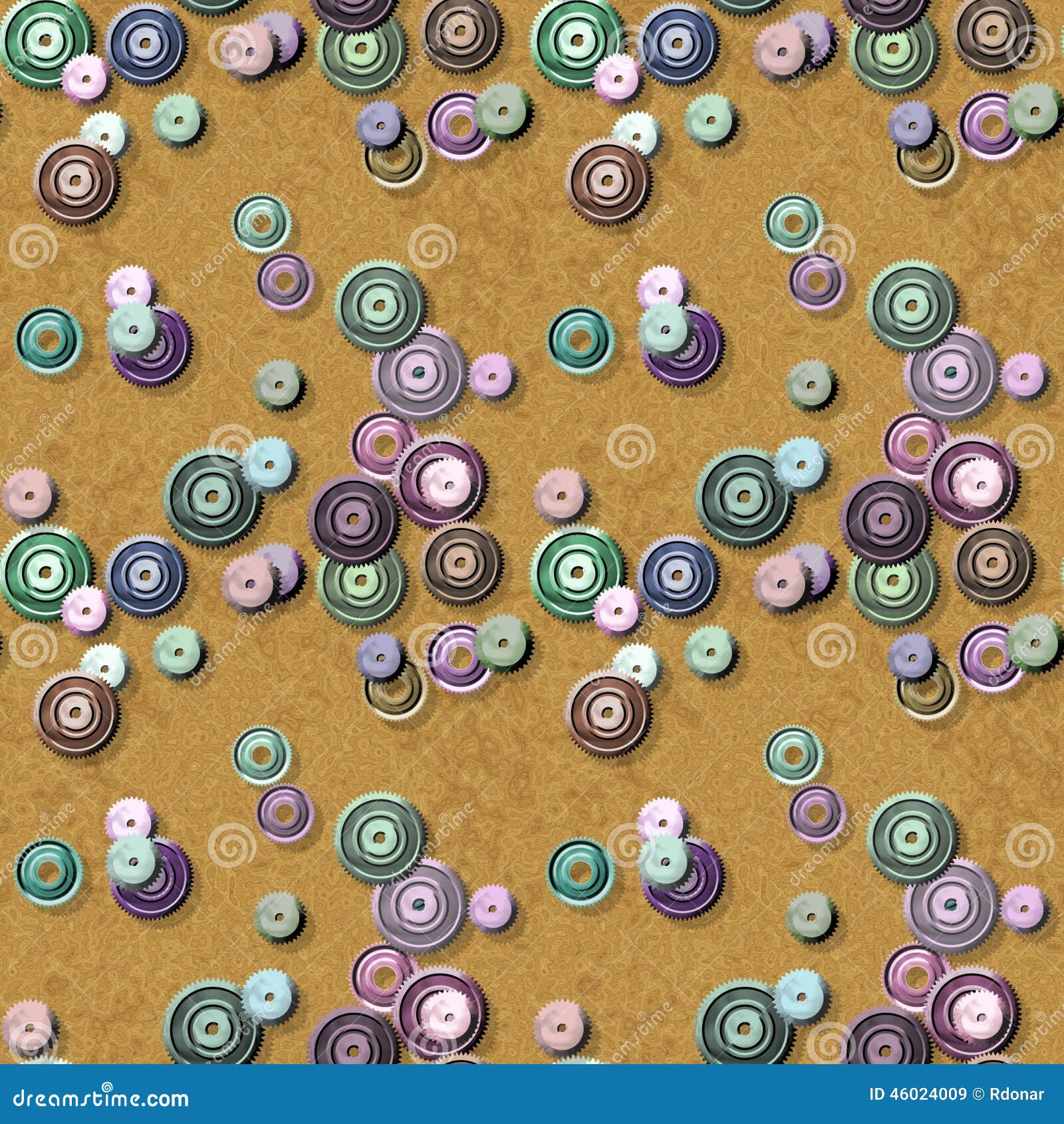 Gear Wheel with Seamless Generated Wooden Texture Background Stock ...