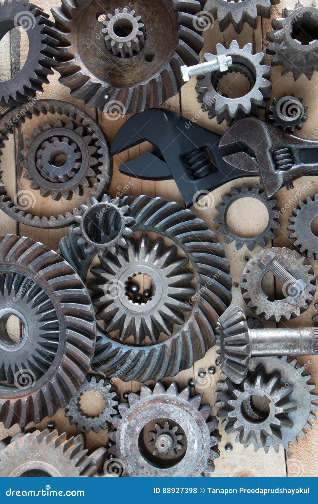 Gear wheels close-up stock photo. Image of tools, concept - 88927398
